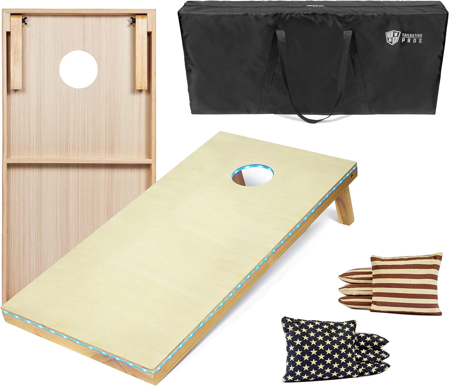 Light Up Boards - 4'x2' Game w/Built-in LED Lights, Carrying Case, Set ...