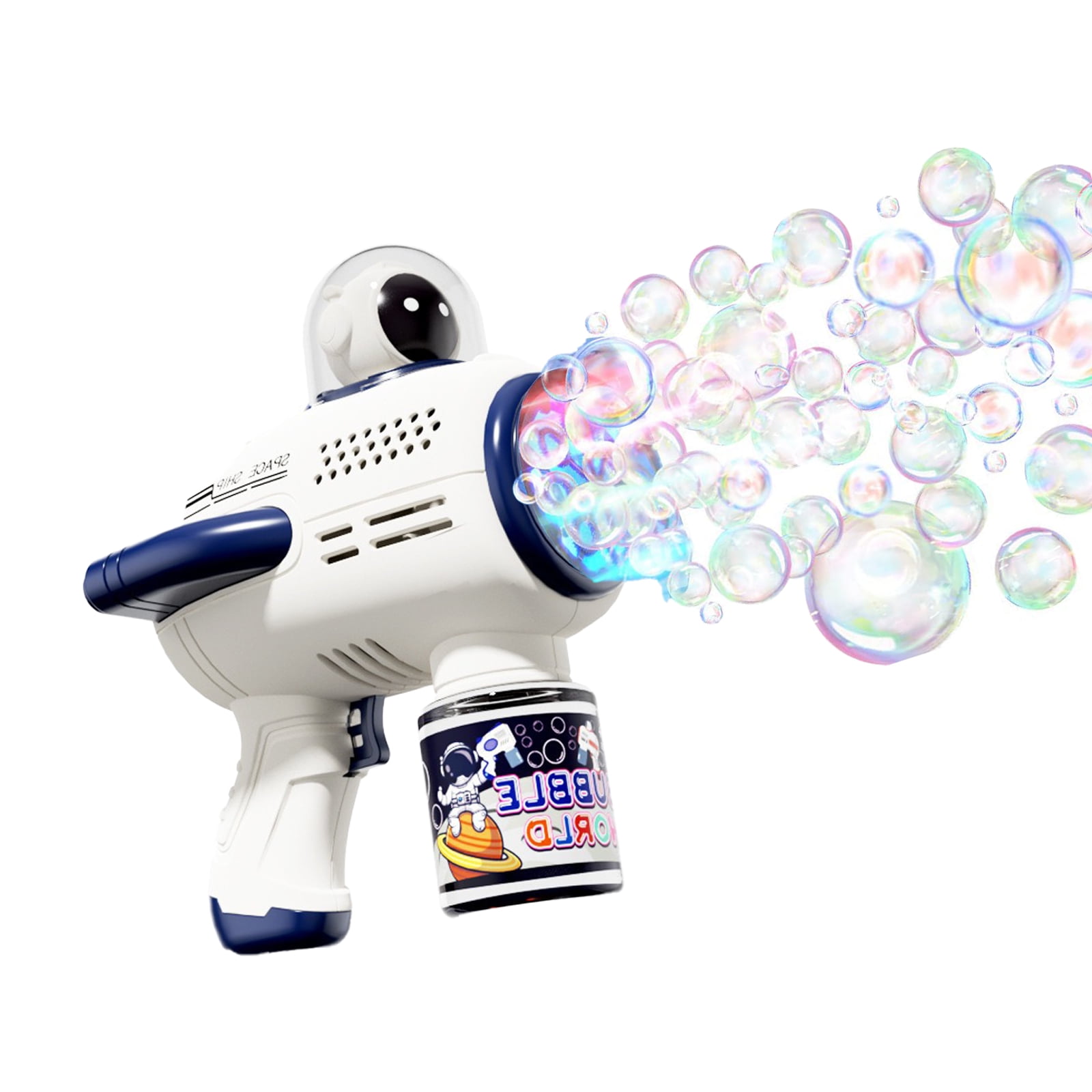 Light-Up Bubble Blaster: 10-Hole Space Explorer Bubble Gun for Outdoor ...