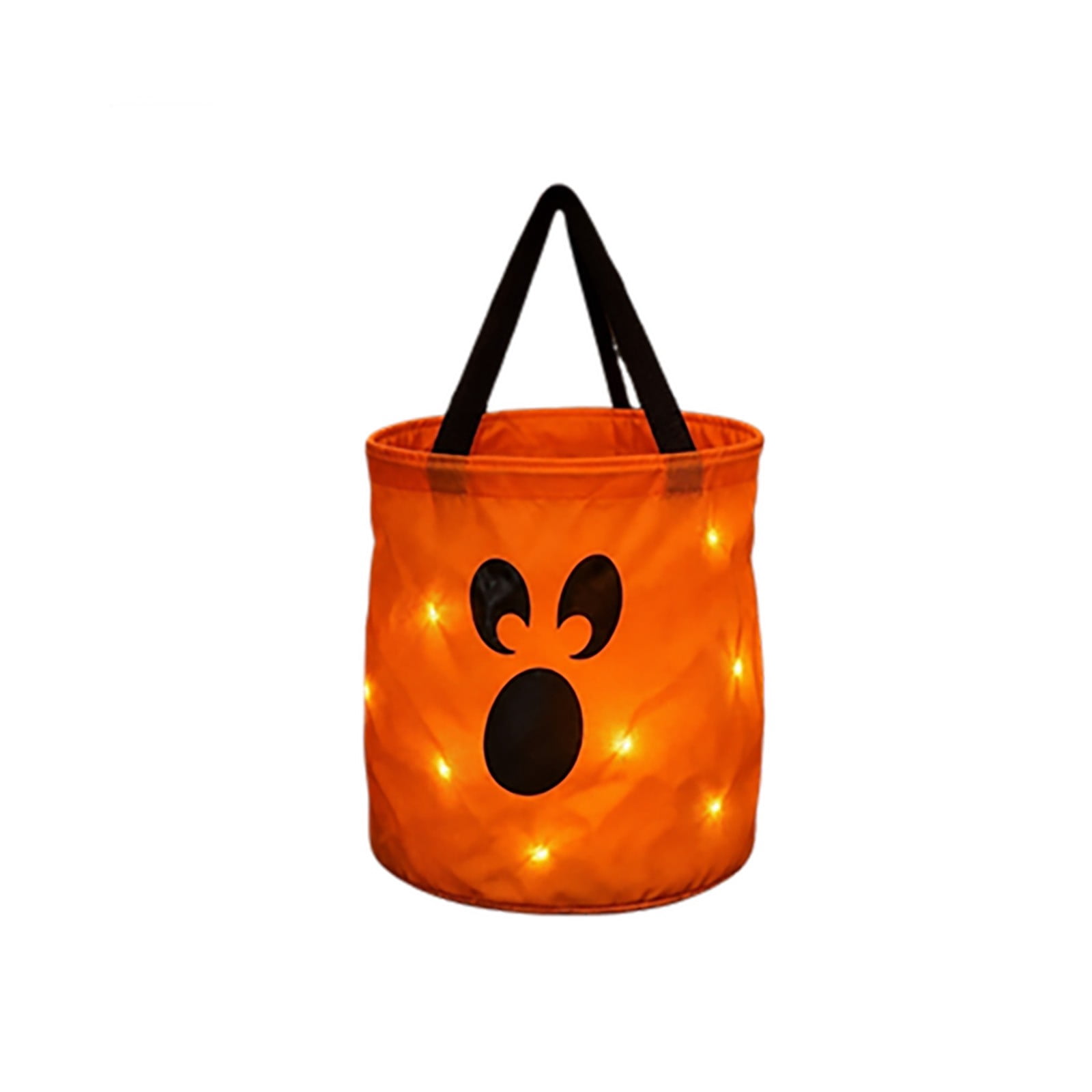 Light Up Candy Bag for Halloween, Glowing Treat Tote with Handles for ...