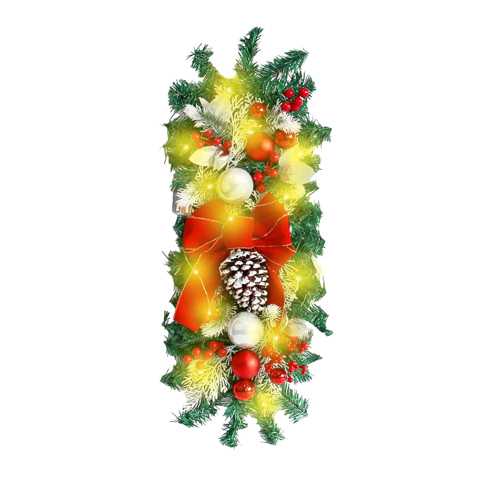 Light Up Christmas Stair Swags Led Teardrop Swag Pine Garland ...