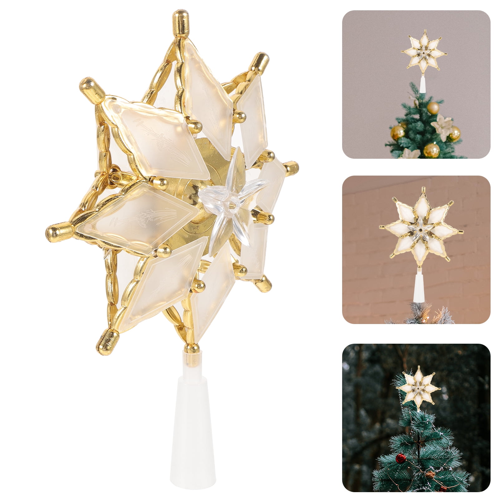 Light Up Christmas Tree Topper Lighted Xmas Tree Star Topper Xmas Tree ...