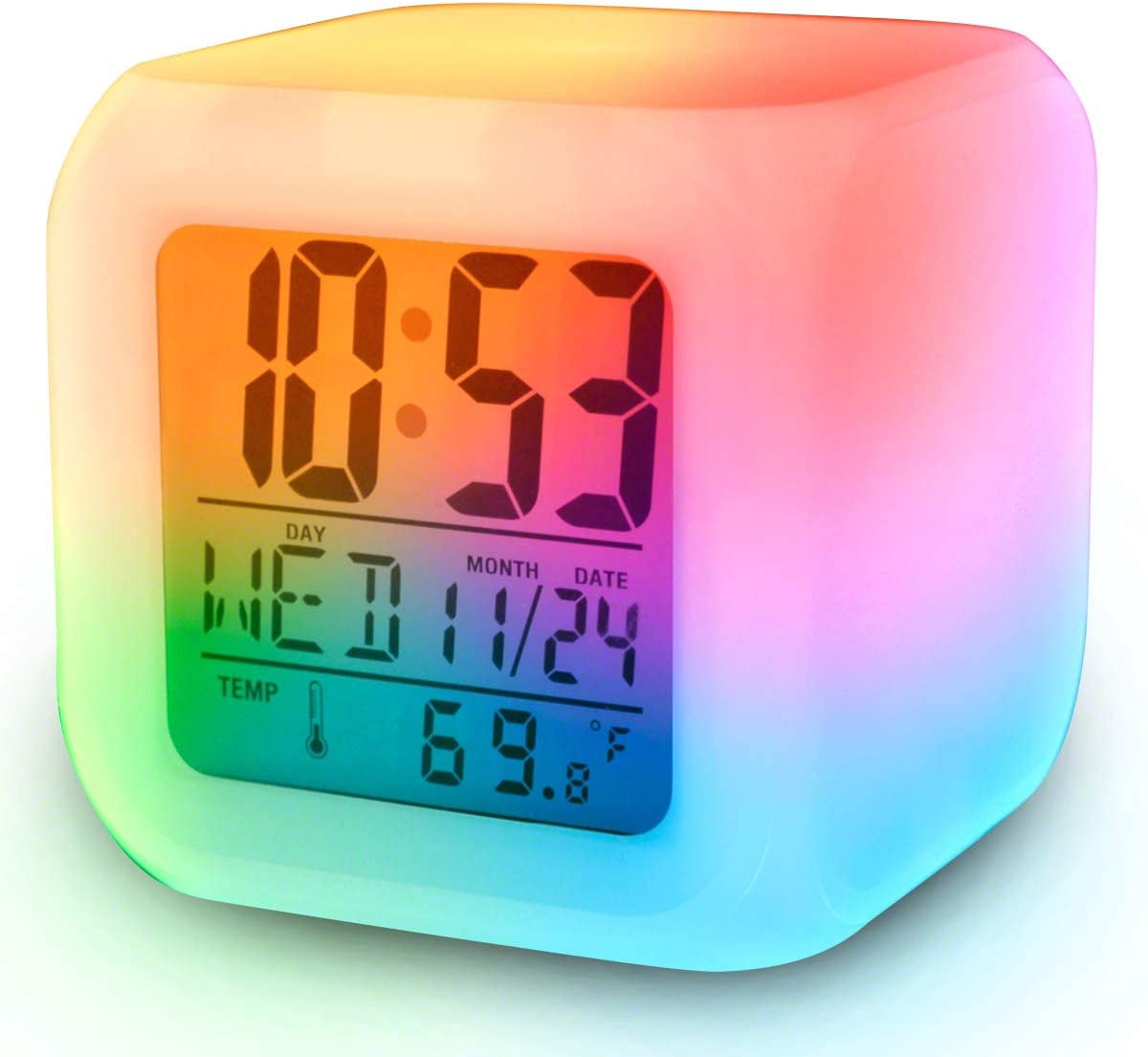 Light Up Color Change LED Digital Alarm Clock - Walmart.com