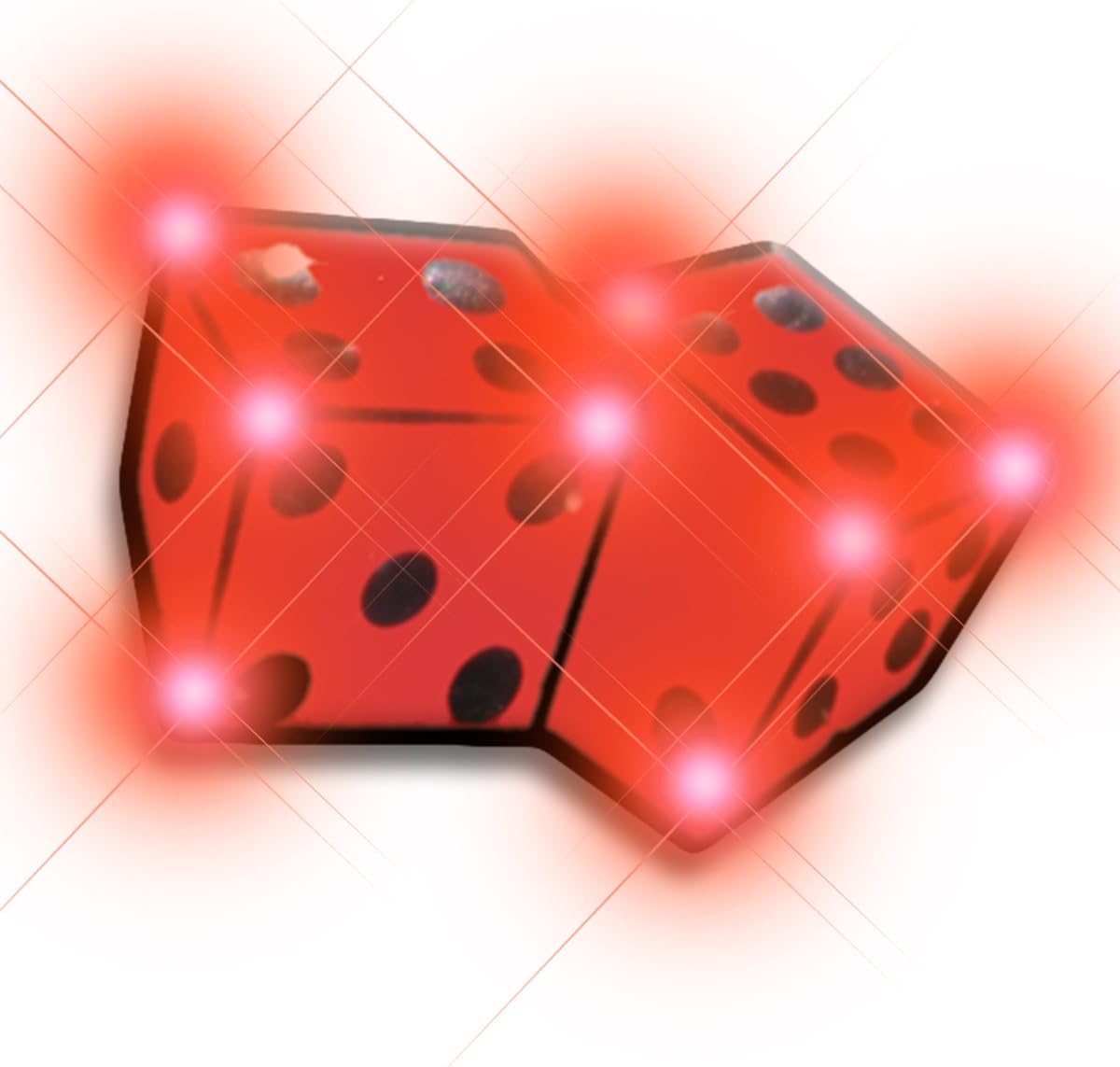 Light Up Dice Flashing Blinking LED Body Light Lapel Pins (25-Pack ...