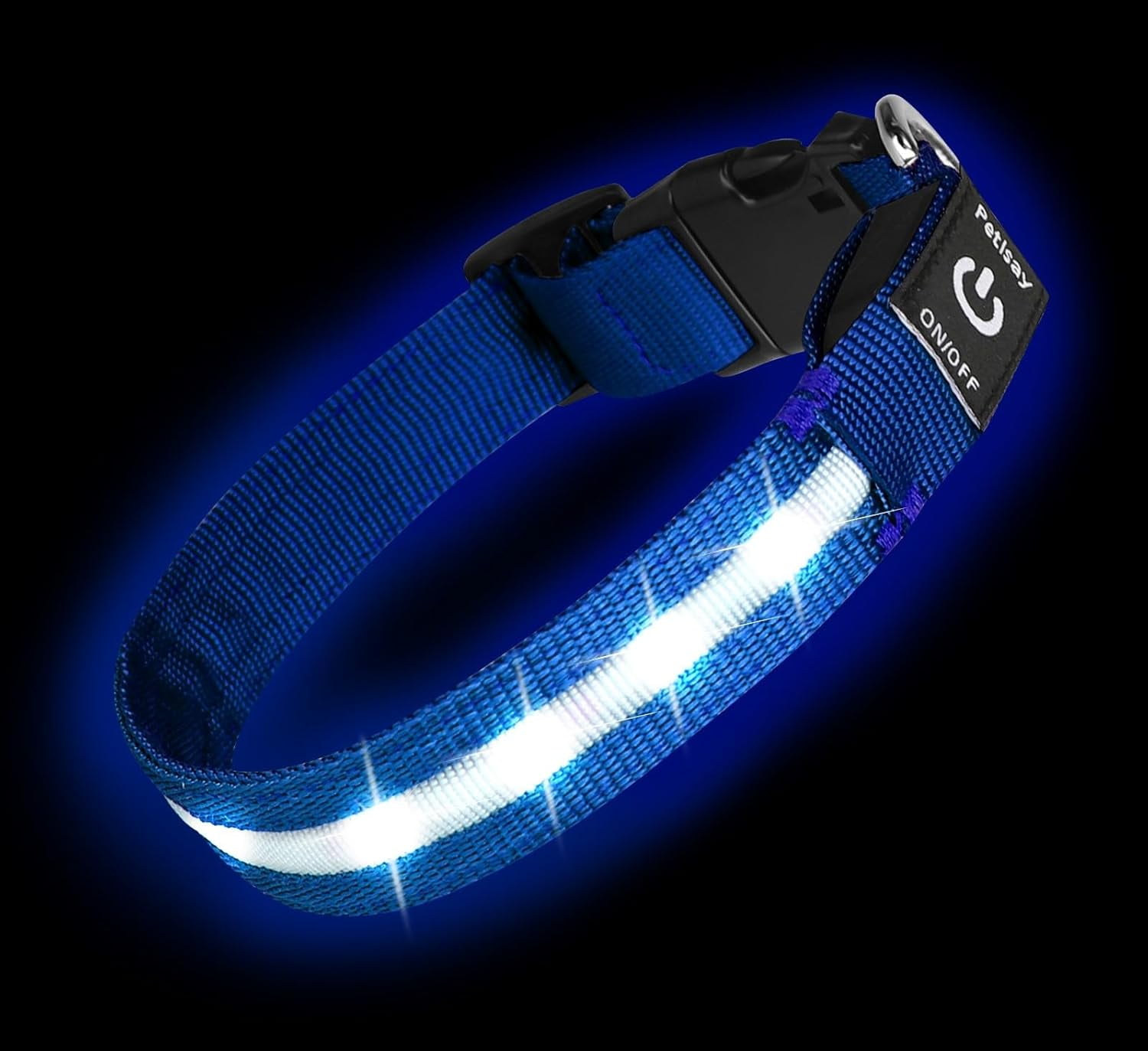 Light Up Dog Collar - High Visibility & Durable Nylon Material - Usb C ...