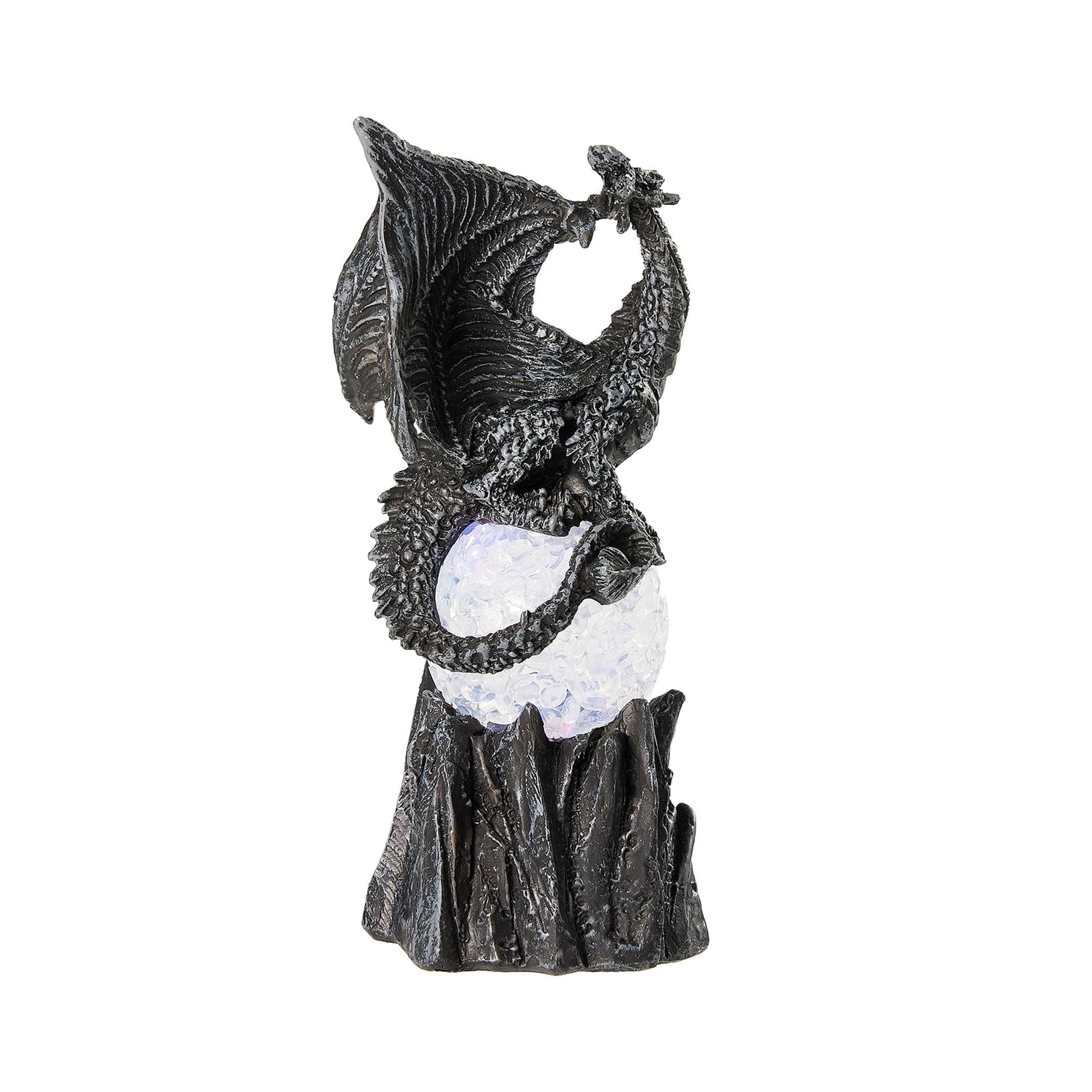 Light Up Dragon Statues, Dragon Figurine On Sparkling Crystal Ball ...