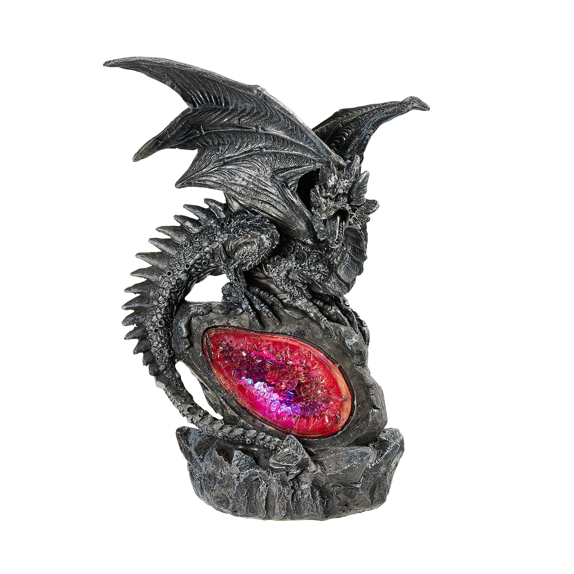 Light Up Dragon Statues, Dragon Figurine On Sparkling Crystal Ball ...