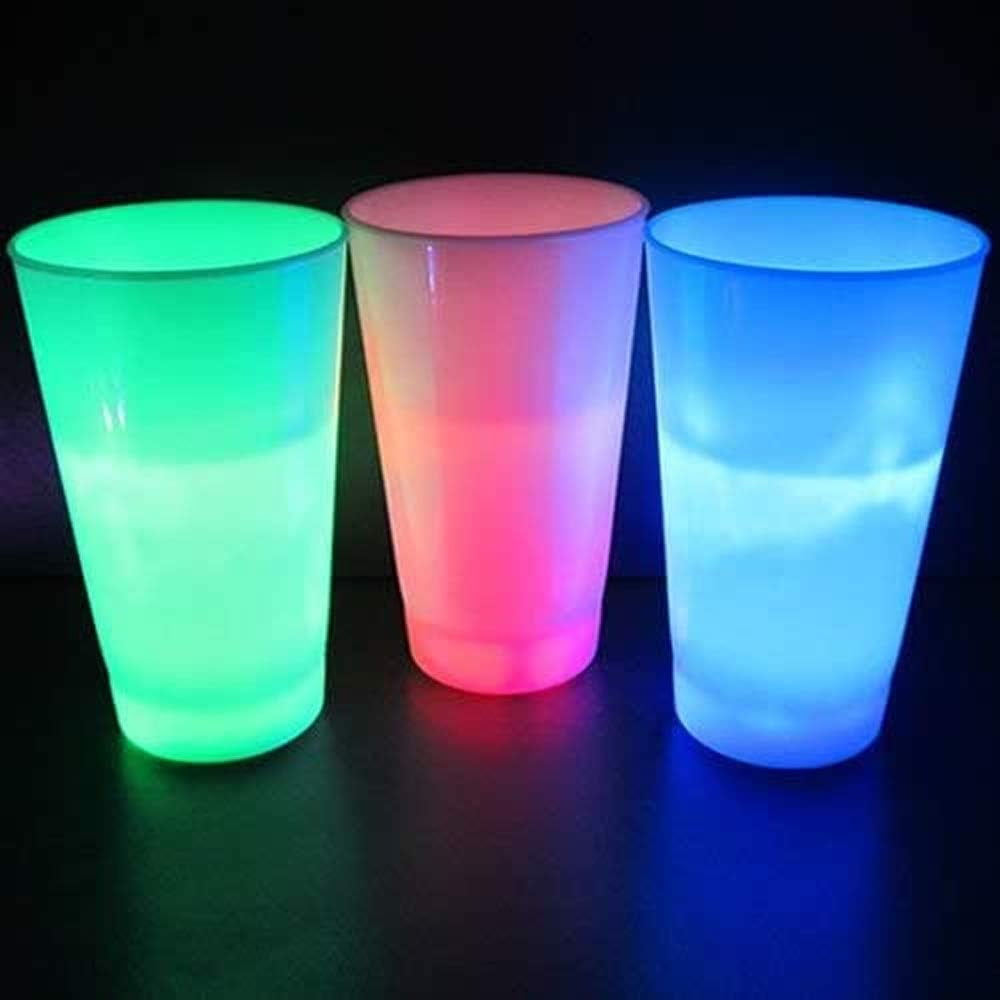 Light Up Drinking Glow Party Cups (Set of 6) - 16 oz Glowing Party LED ...