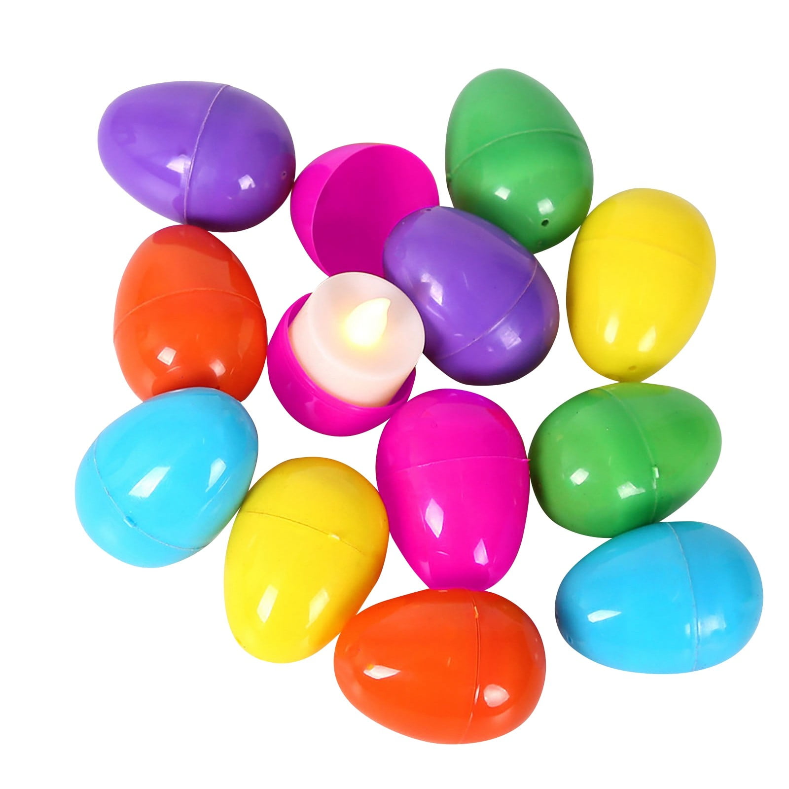 Light Up Easter Eggs Easter Decoration Luminous Egg Scenery Easter Egg Plastic Gacha, Fun Easter ...