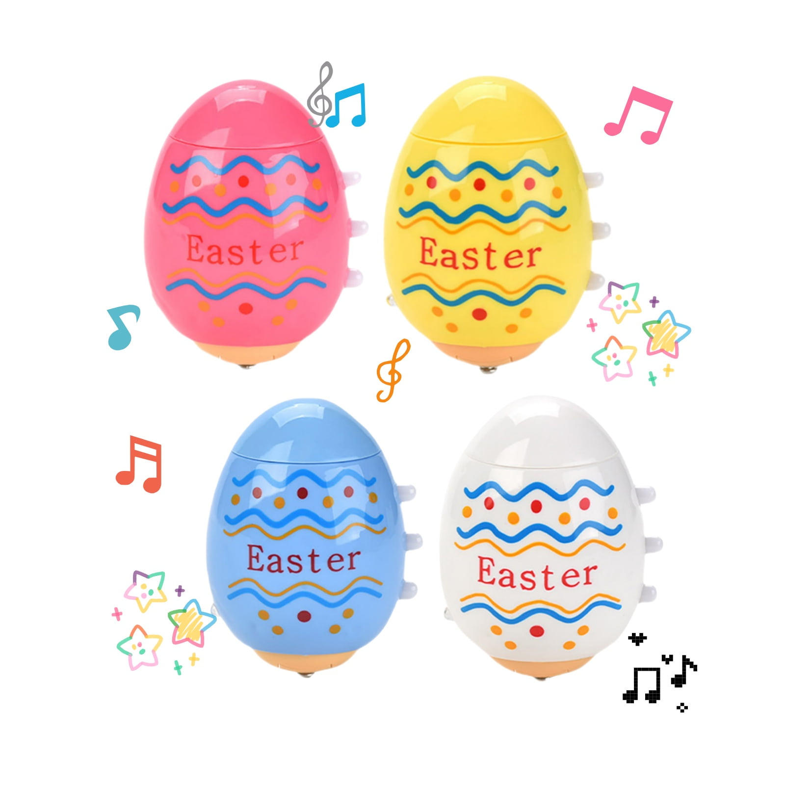 Light Up Easter Eggs Singing Spinning Top with Flash, Easter Egg Hunt ...