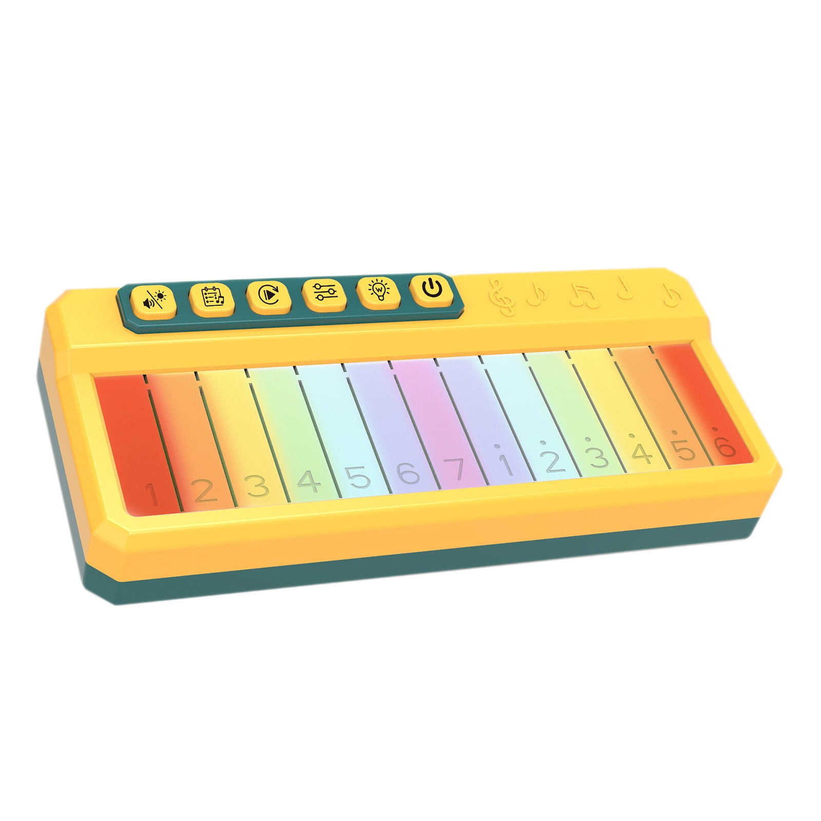 Light Up Electronic Keyboard - 15 Key Portable Piano with Colorful LED, Music Learning Toy ...