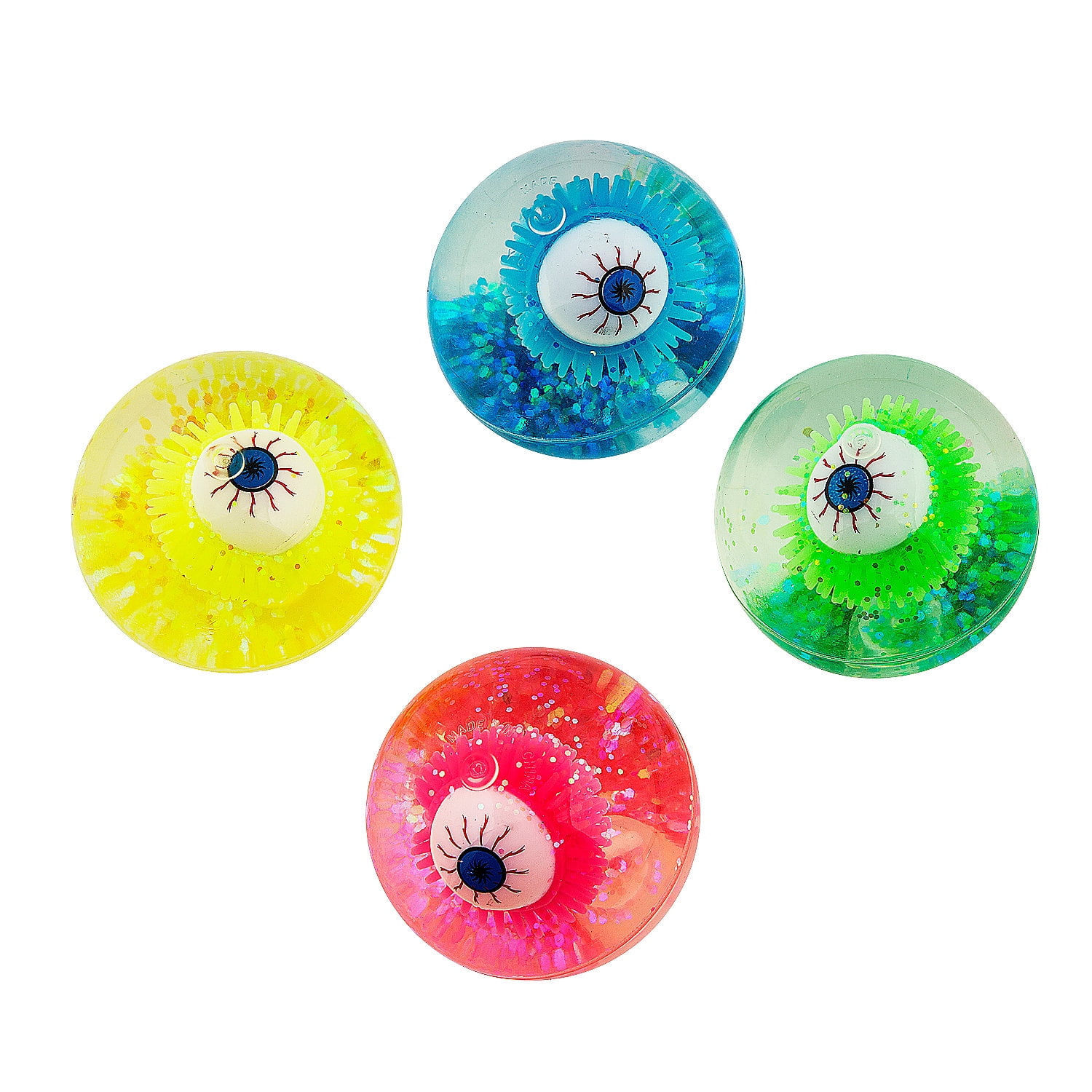 Light-Up Eyeball Glittered Water Bouncy Balls – 12 Pieces - Walmart.com