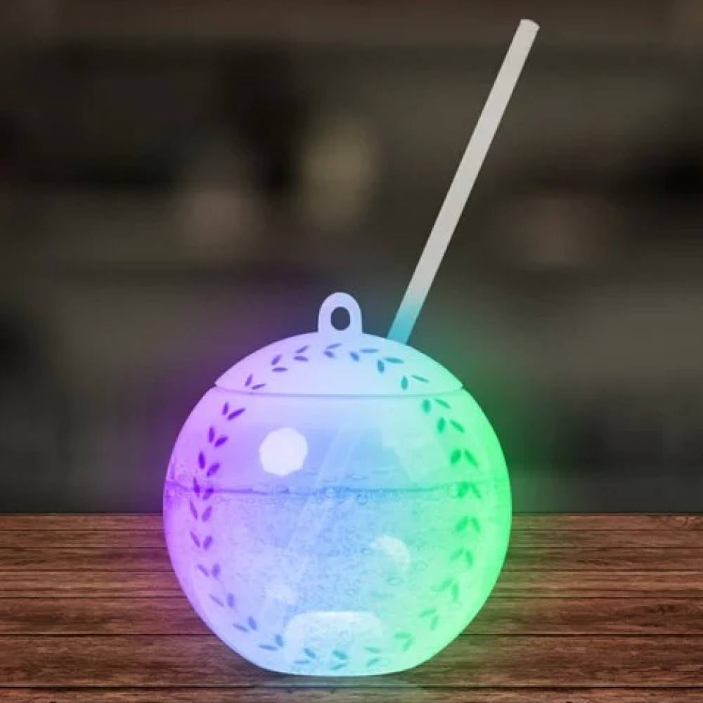 Light Up Flashing Baseball Novelty Drink Cocktail Cup 18 Oz LED with ...