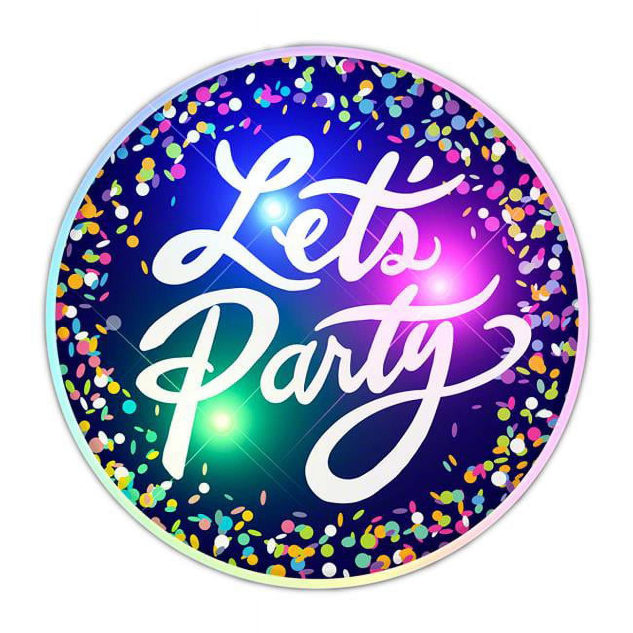 Light Up Flashing Lets Party Blinky Badge Pin - Walmart.com
