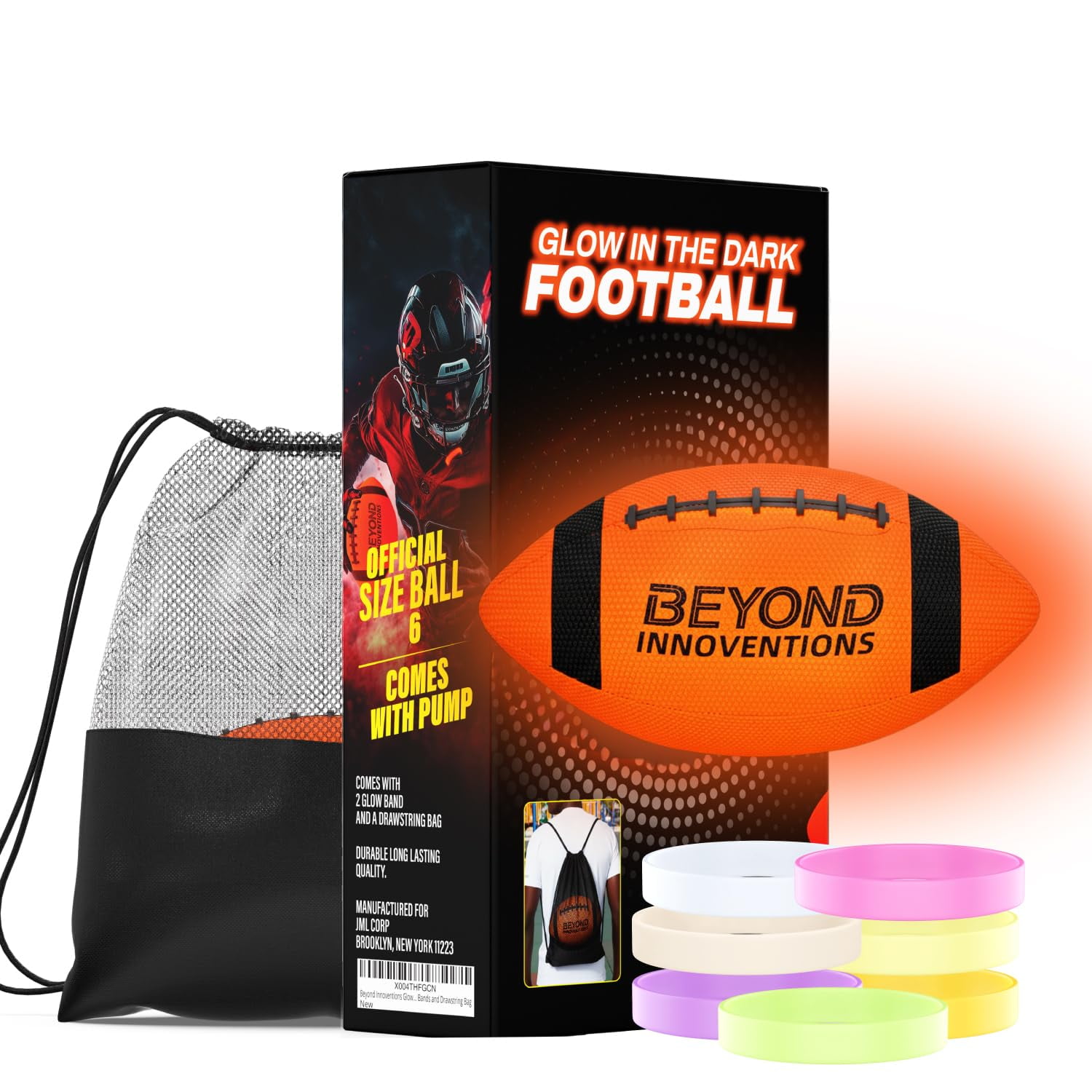 Light Up Football Glow in the Dark for Kids 8-12 Official Size ...