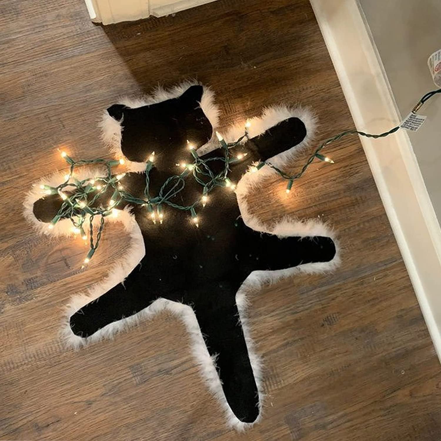 Aunt Bethany's Funny Christmas Vacation Light Up Fried Cat Rug, Holiday ...