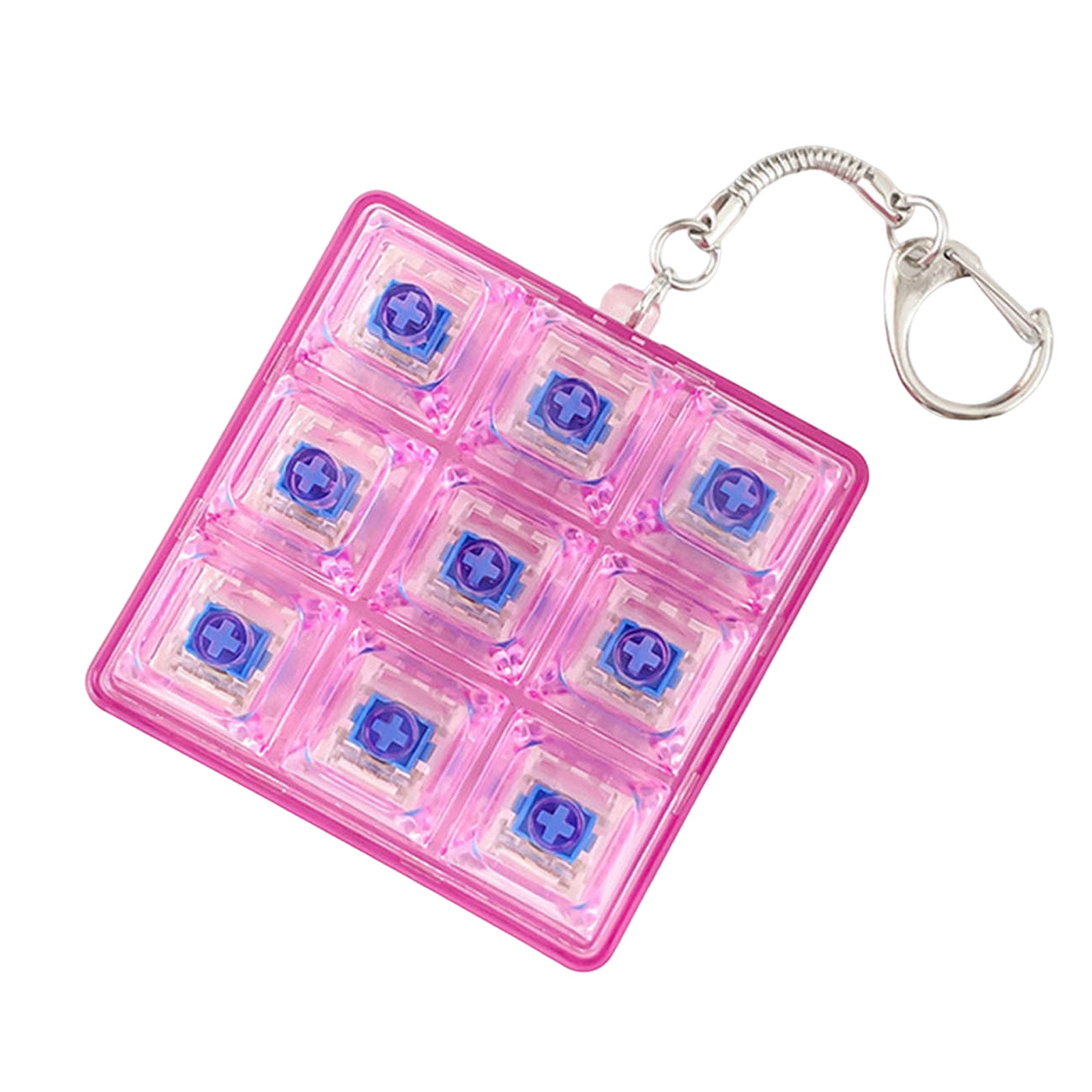 Light Up Funny 9 Button Keyboard Fidget Keyring with LED Light Stress ...