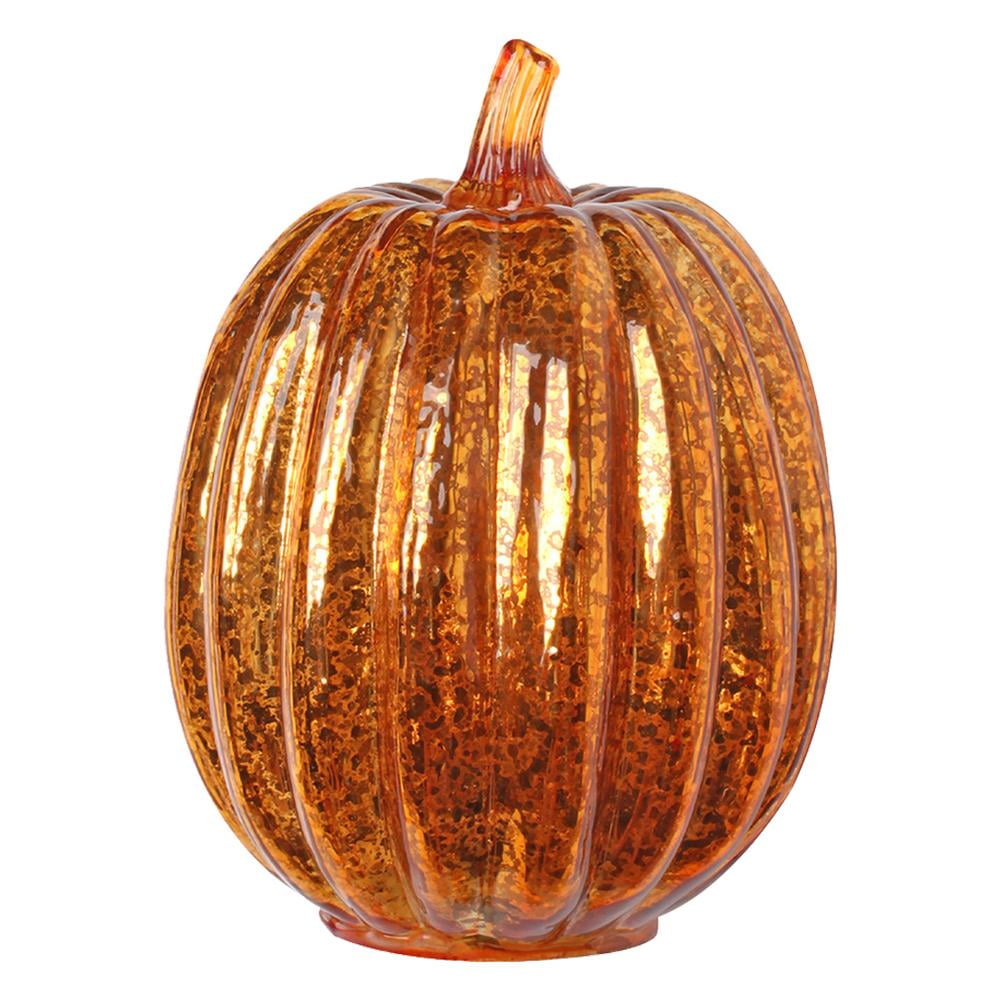 Light Up Glass Pumpkin with Timer Halloween Decorations - Walmart.com