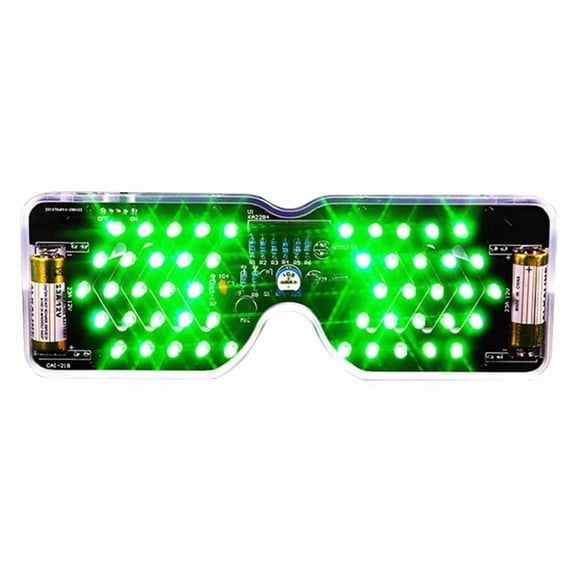 Light Up Glasses Soldering Practice Kit Sound Activated LED Eyeglasses ...