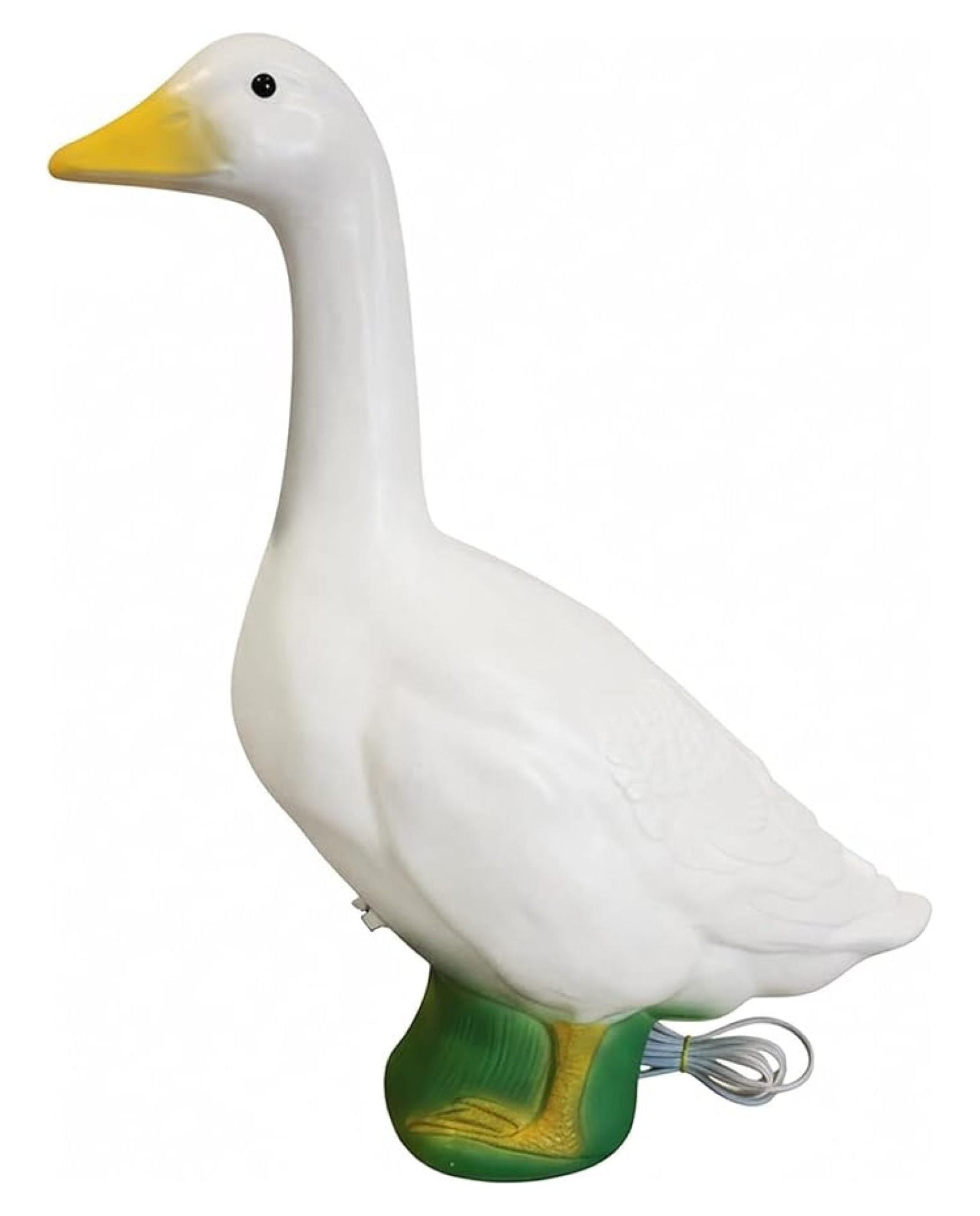 Light Up Goose Statue Outdoor - 23" Garden Goose Figurine - White ...