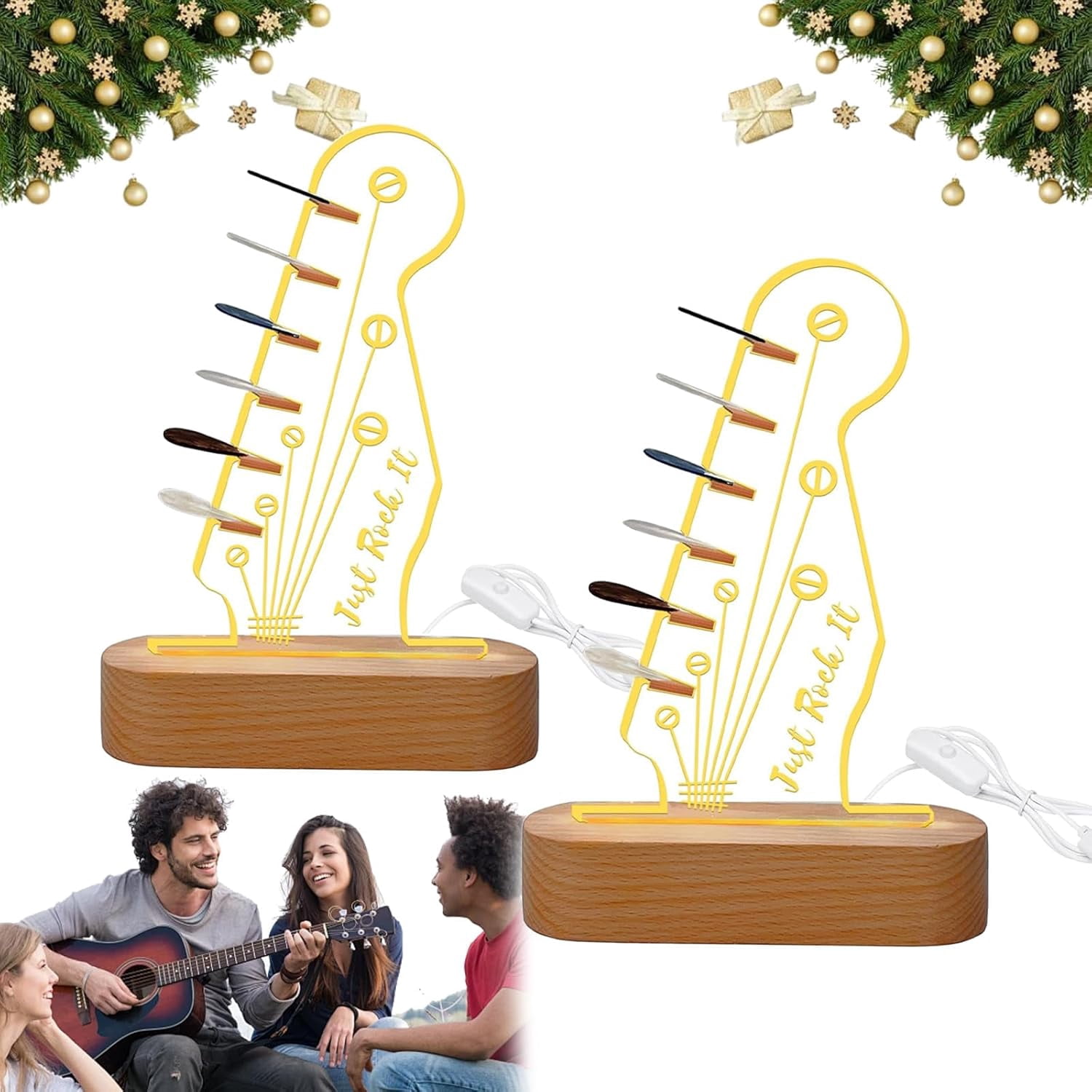 Light Up Guitar Pick Holder, 2024 New Acrylic Guitar Pick Display ...