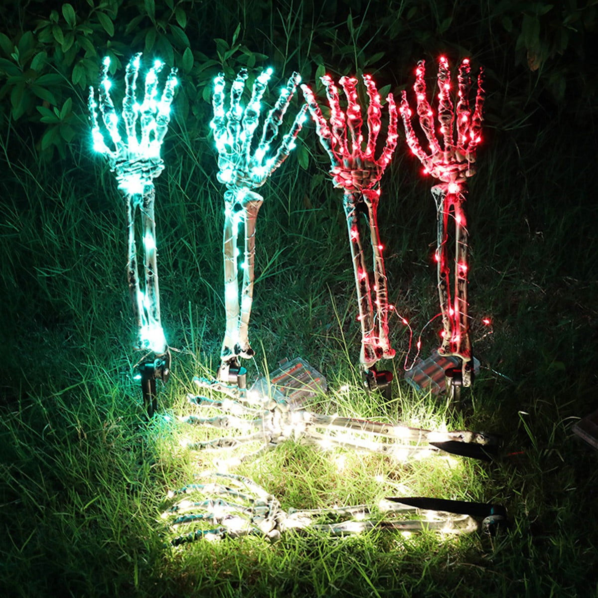 Light Up Halloween Decorations Outdoor Skeleton Arm Stakes Halloween ...