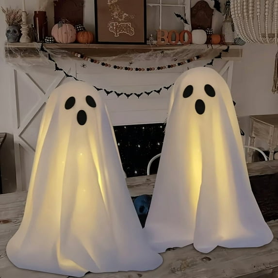 Light Up Halloween Decorations, Set Of 2 DIY Spooky Ghosts Crafts ...