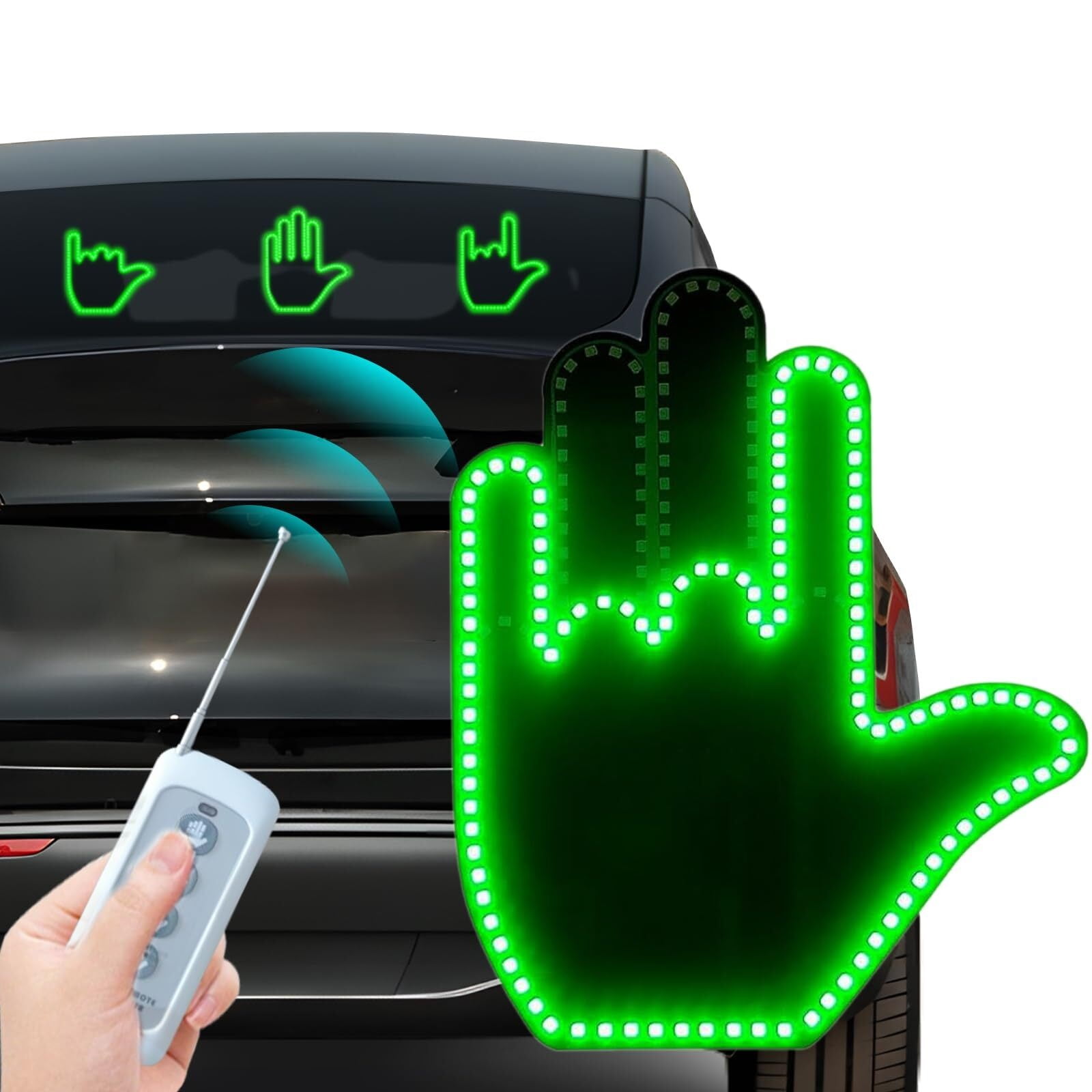 Light Up Hand for Car Window,Led Hand Gesture for Car,Glogesture Light ...