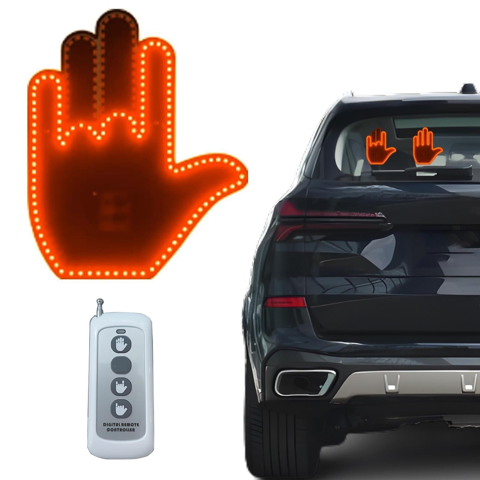 Light Up Hand for Car Window,Led Hand Gesture for Car,Glogesture Light ...