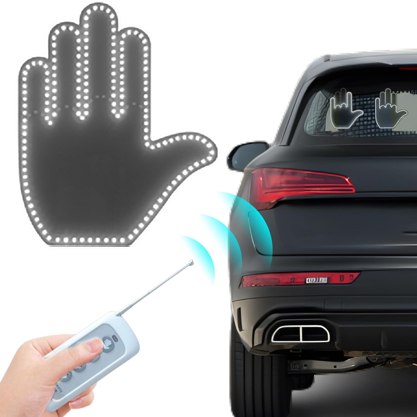Light Up Hand for Car Window,Led Hand Gesture for Car,Glogesture Light ...