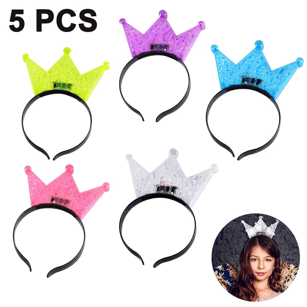 Light Up LED Crown Tiara Princess Headband - Walmart.com