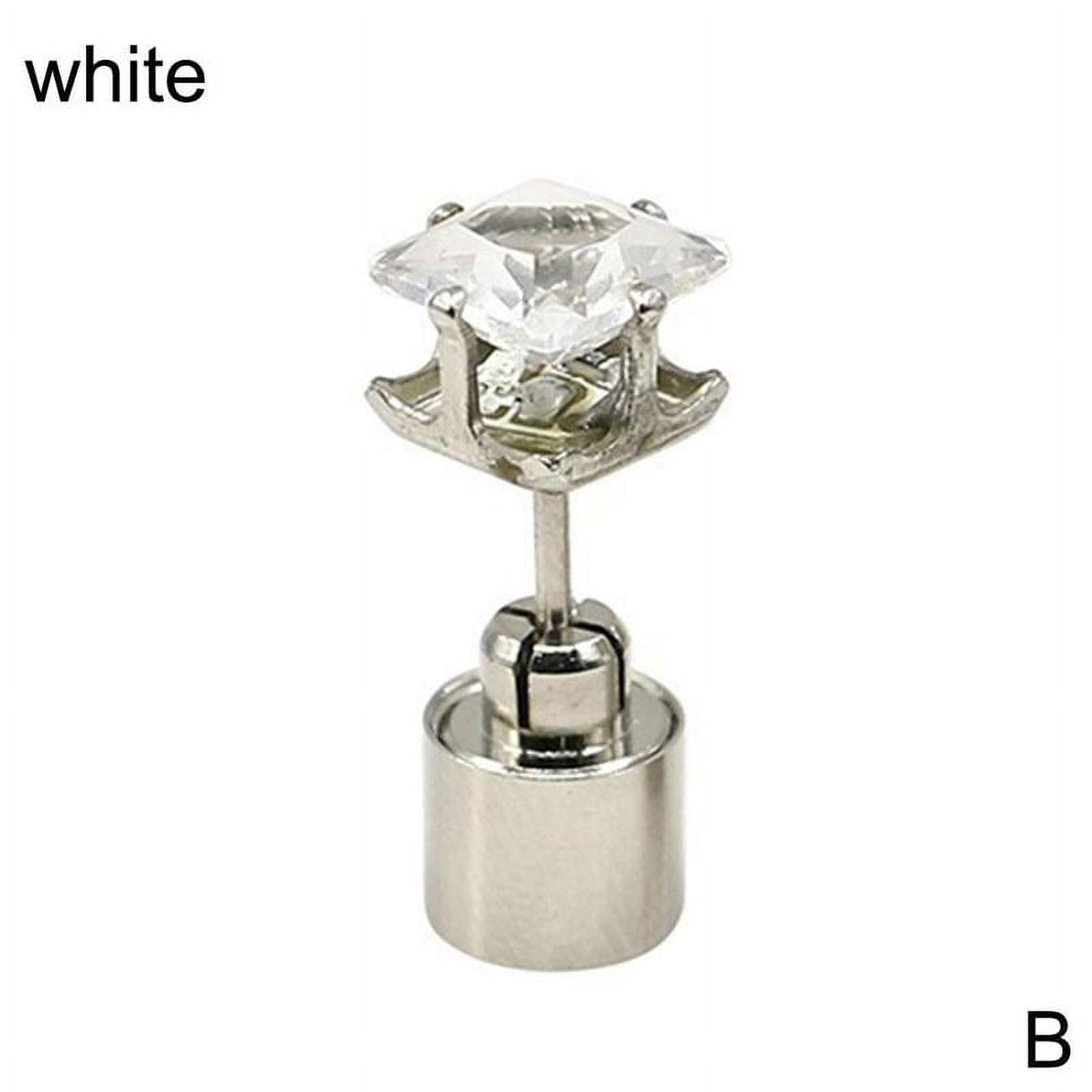 Light-Up LED Flashing Blinking Magnetic Earrings Studs Ear Unisex B0H1 ...