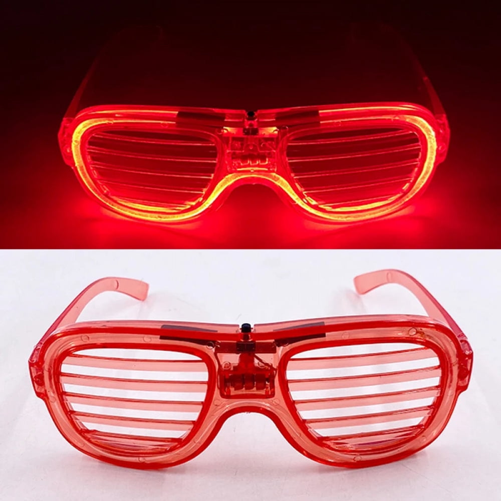 Light Up LED Glasses 5 Colors Heart Shape Glow Glasses Glow in The Dark ...