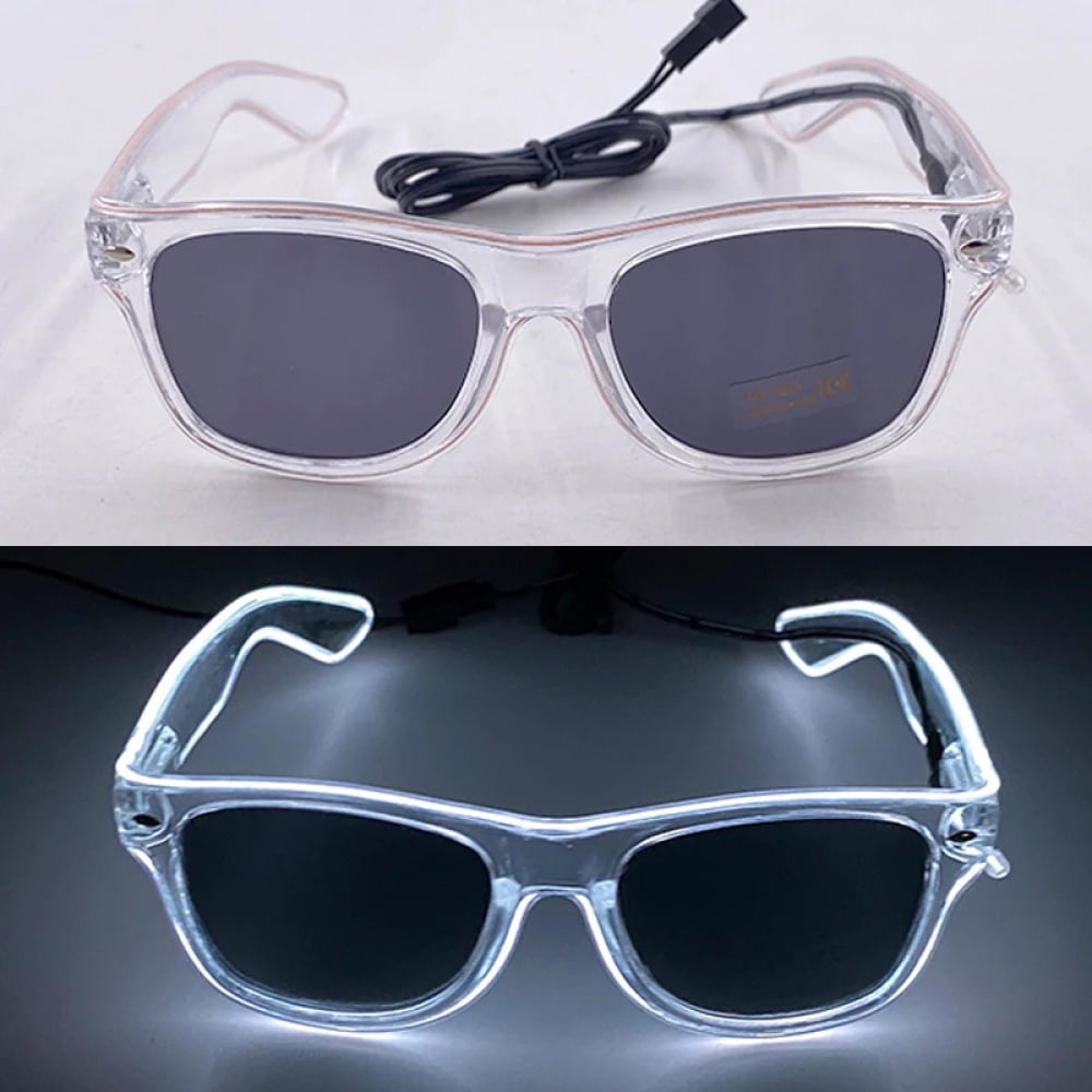 Light Up LED Glasses 5 Colors Heart Shape Glow Glasses Glow in The Dark ...