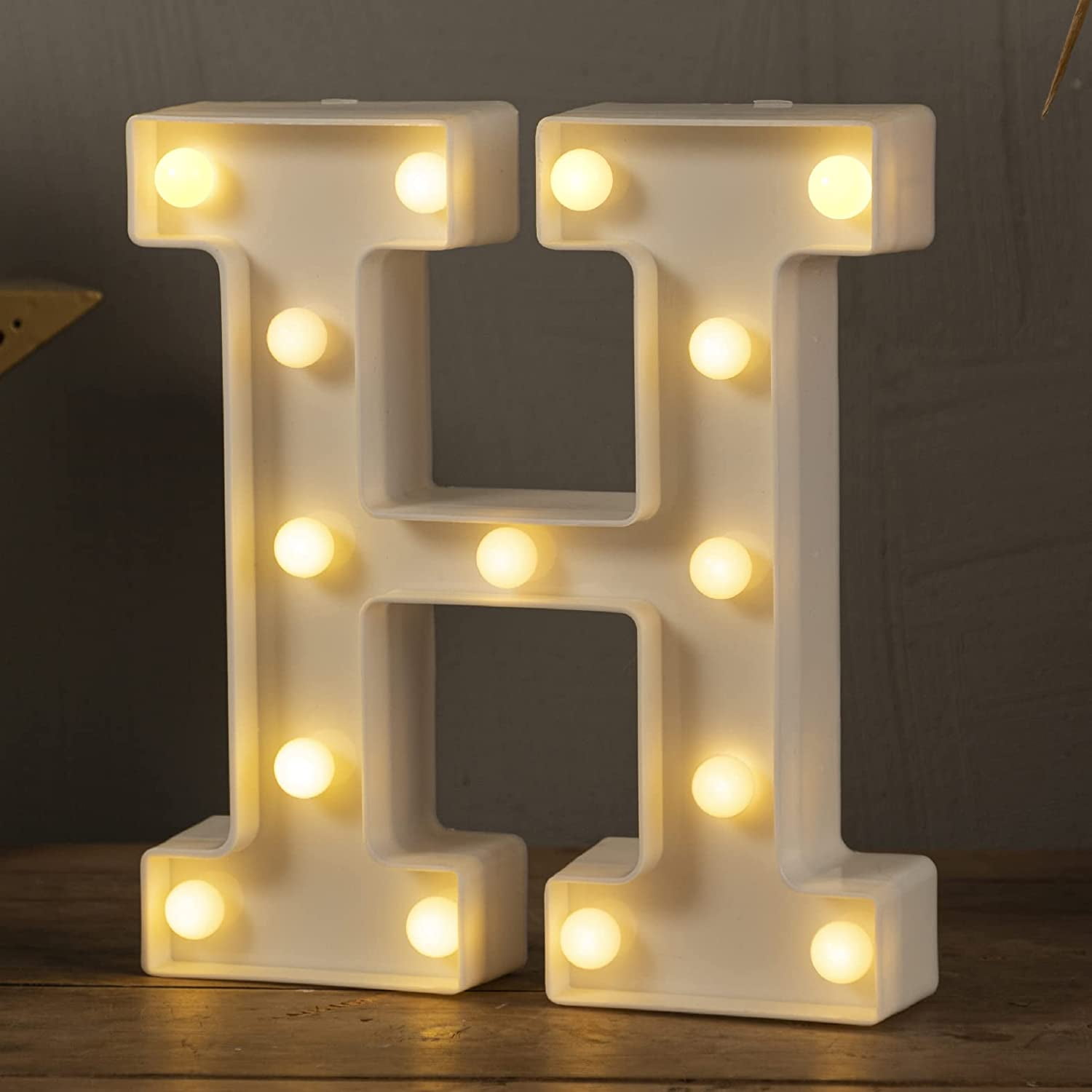 Light Up LED Letters Lights Sign 26 Alphabet and 10 Number Big Lights ...