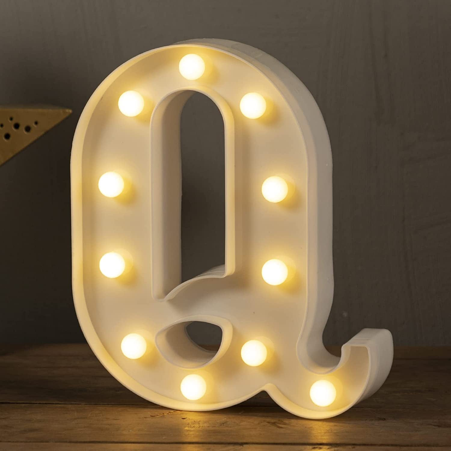 Light Up LED Letters Lights Sign 26 Alphabet and 10 Number Big Lights ...