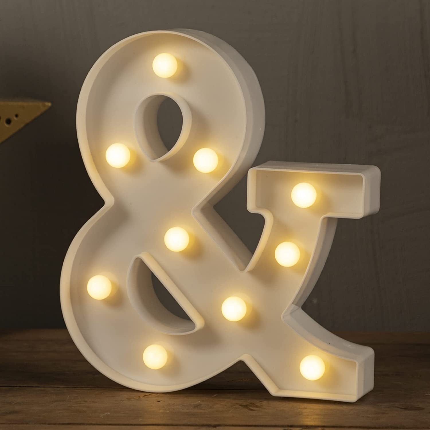 Light Up LED Letters Lights Sign 26 Alphabet and 10 Number Big Lights ...
