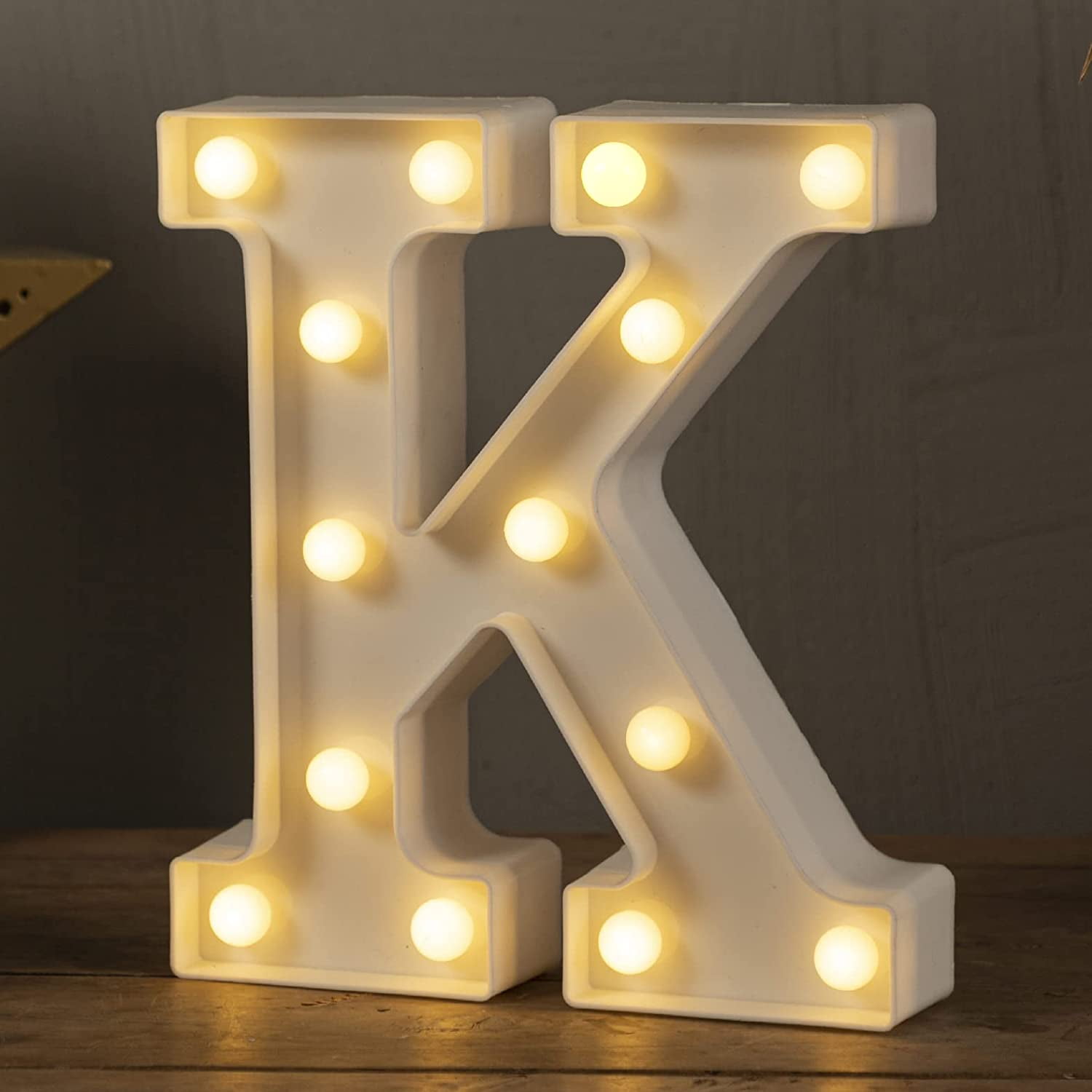Light Up LED Letters Lights Sign 26 Alphabet and 10 Number Big Lights ...