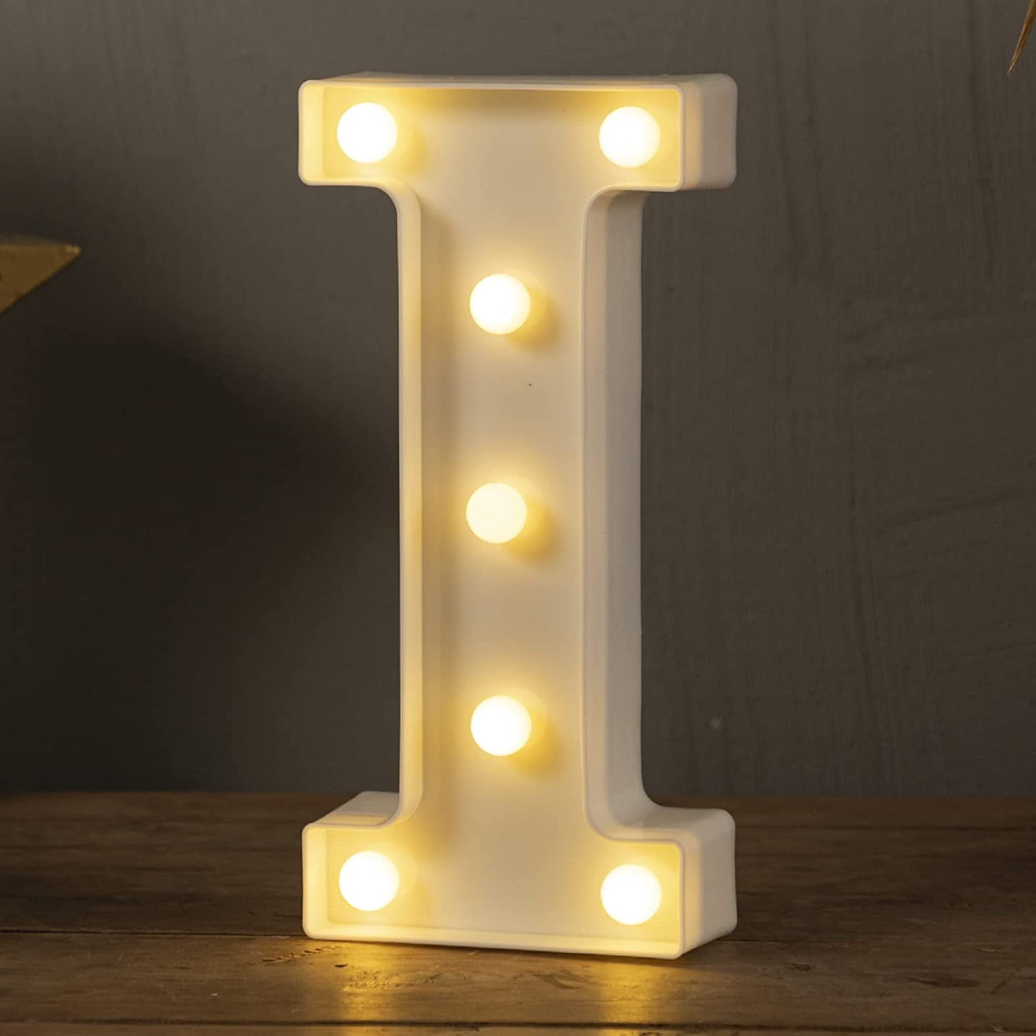 Light Up LED Letters Lights Sign 26 Alphabet and 10 Number Big Lights ...