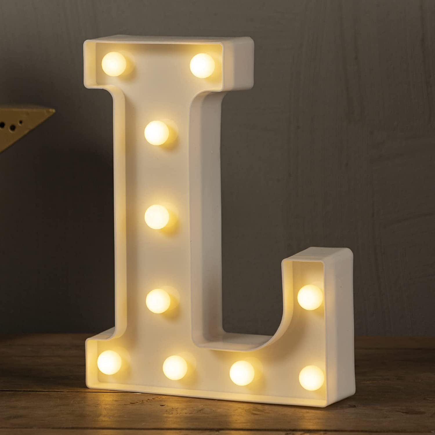 Light Up LED Letters Lights Sign 26 Alphabet and 10 Number Big Lights ...