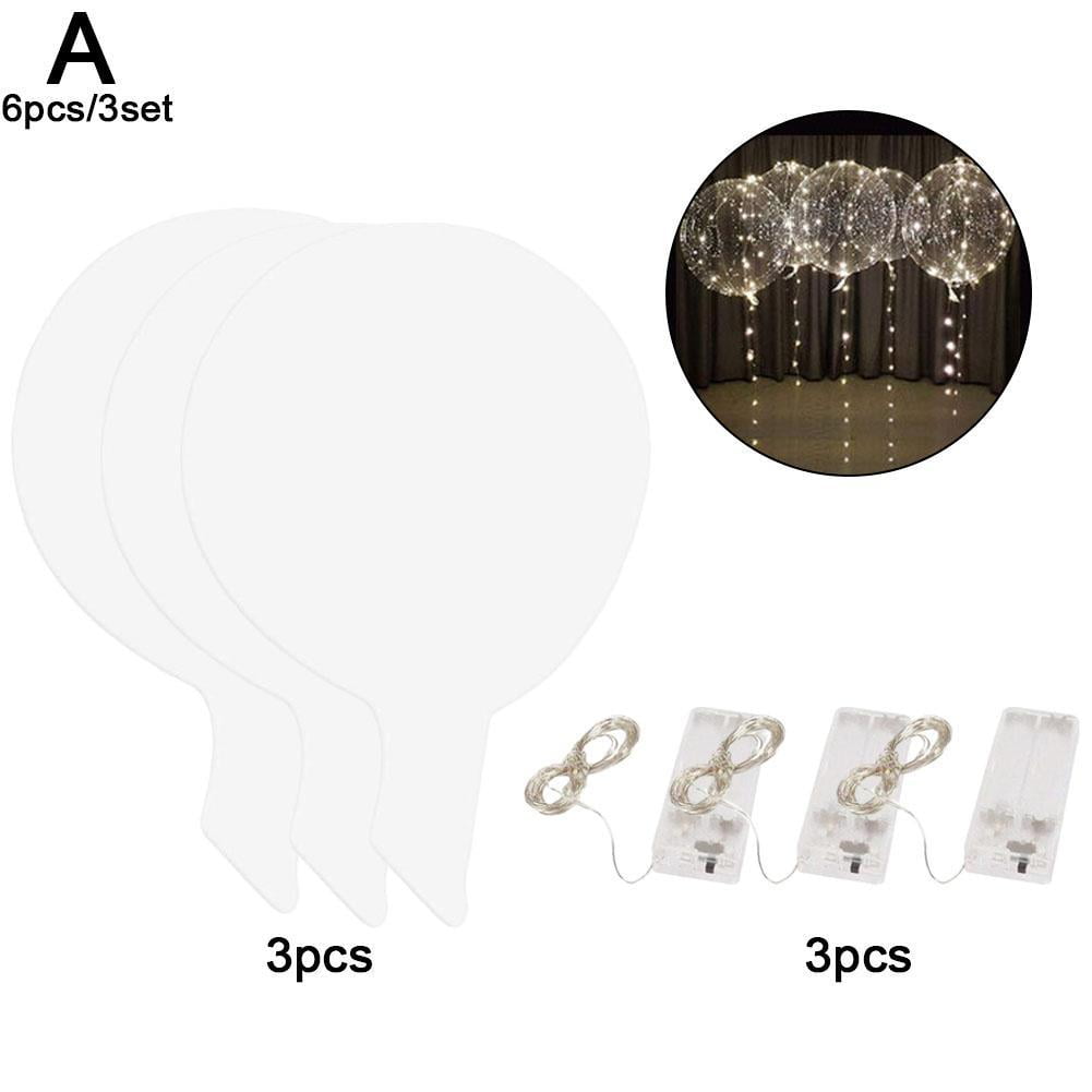 Light Up Led Balloons,3 Packs DIY Clear Bobo Balloons Light Balloons,20 ...