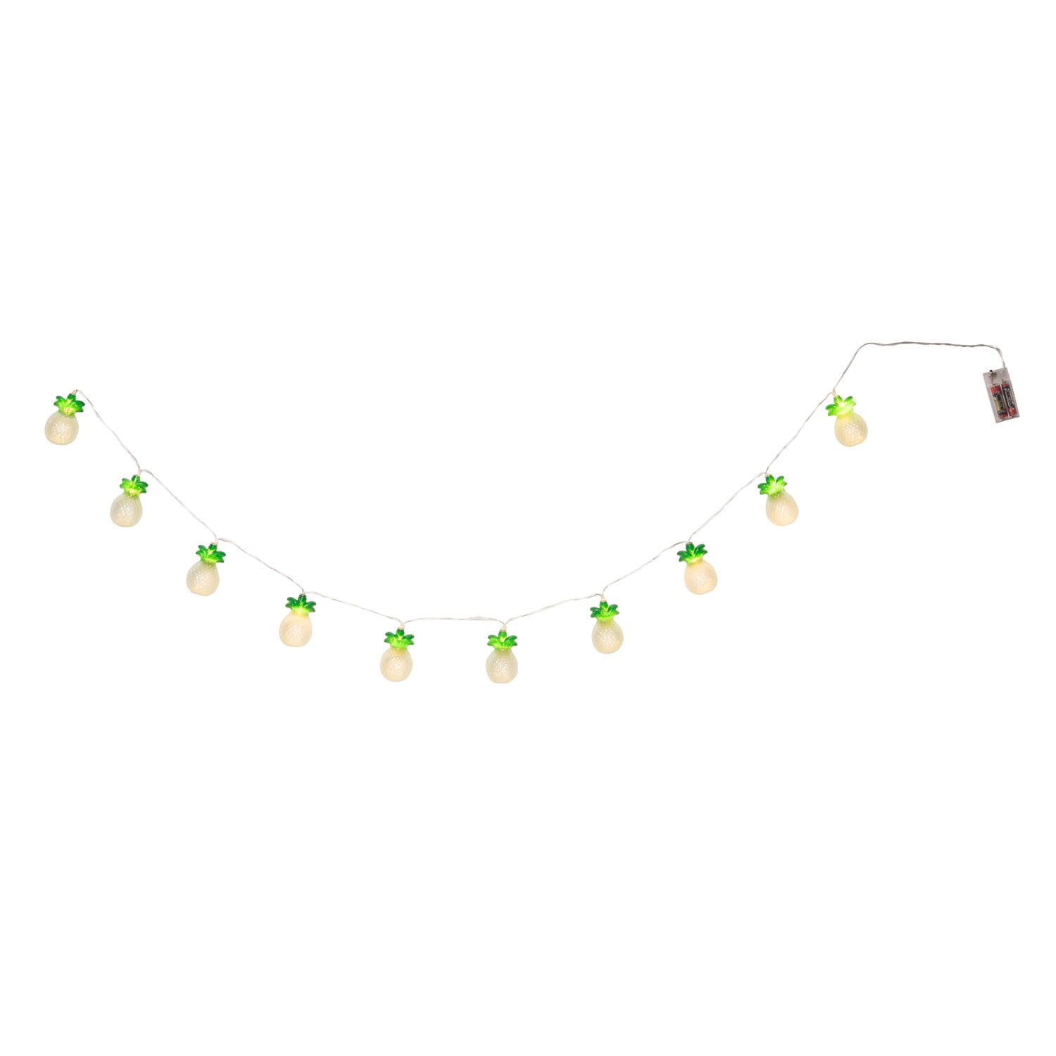 Light-Up LED Pineapple String Lights Plastic Tropical Theme 2 x 1.5 x ...