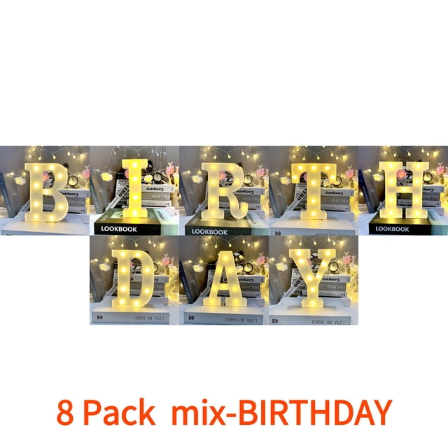 Light Up Letters for Table Led Letter Lights 26 Alphabet Battery ...