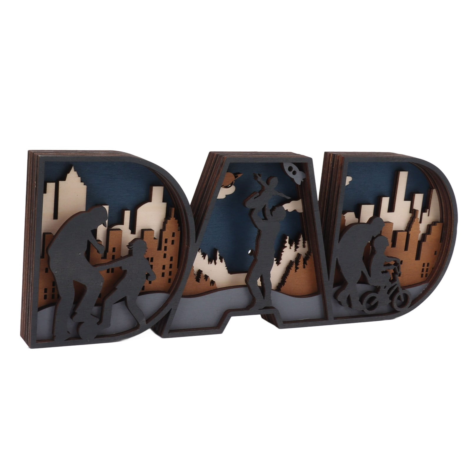 Light Up Letters Decor Battery Operated Wooden Dad Letters Sign Light ...