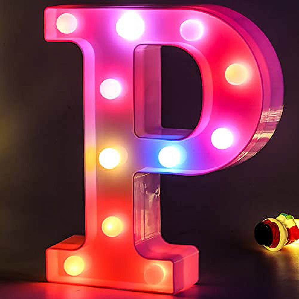 Light Up Letters Letter Lights - Colorful LED Letters Lights Alphabet ...