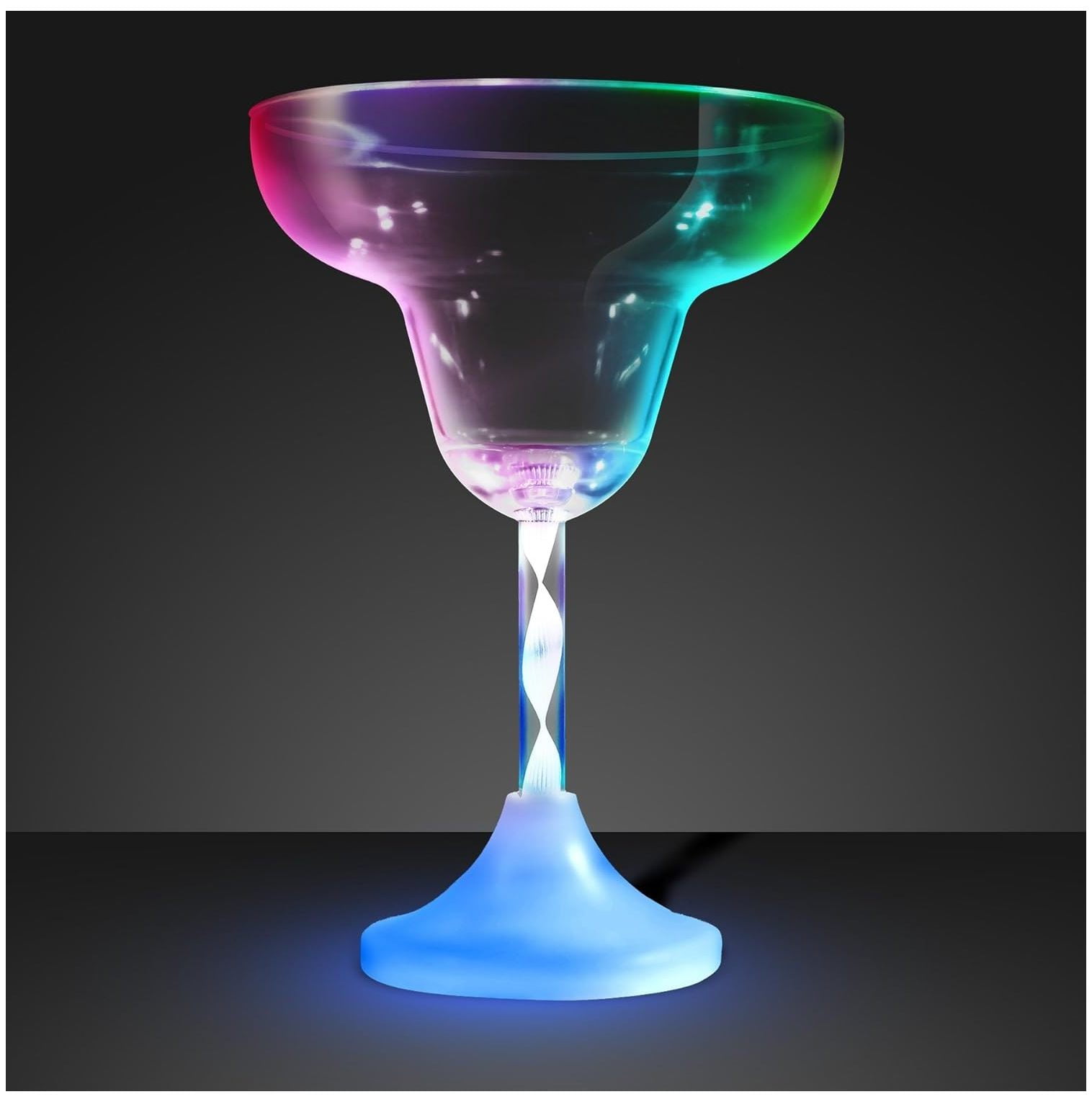 Light Up Margarita Glasses with Color Changing LED Lights (Set of 4 ...