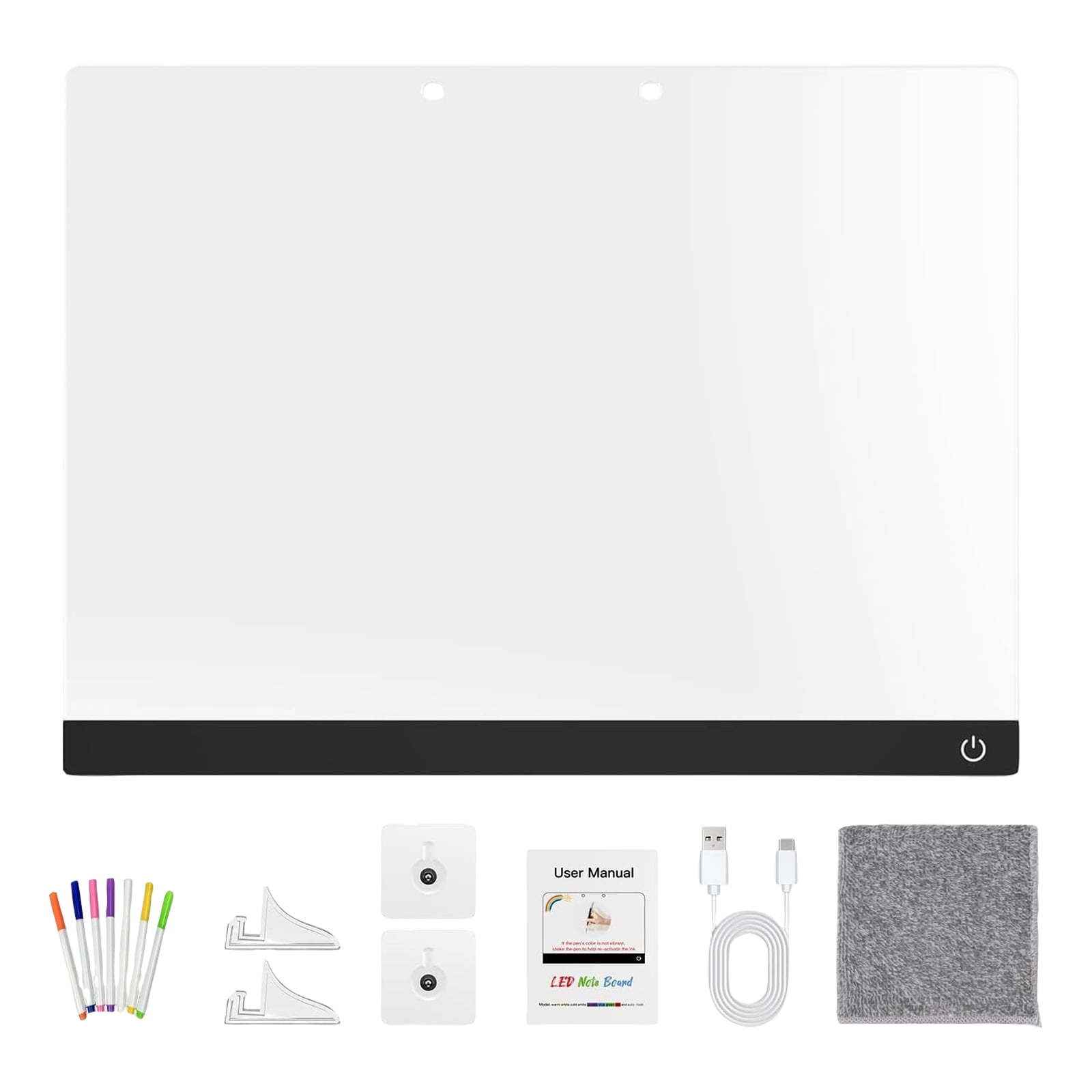 Light Up Message Board - Reusable Writing Board with Colorful LED ...