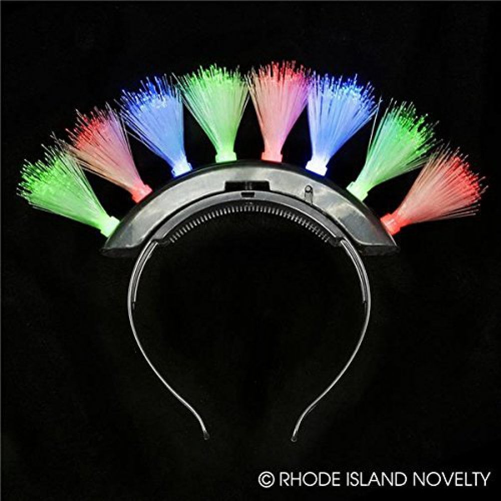 Light Up Mohawk Fiber Optic Headband - Walmart.com