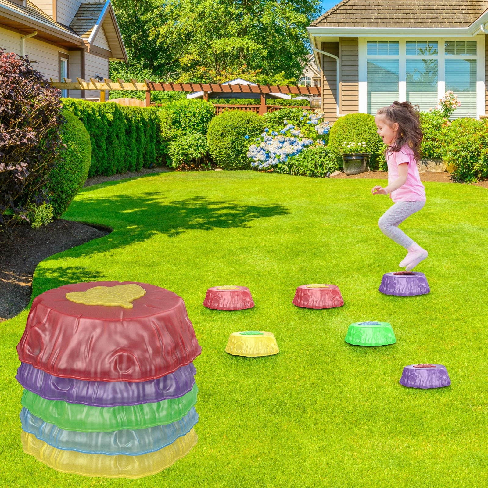 Light Up Musical Stepping Stones for kids,8pcs Light Up Kids Stepping ...