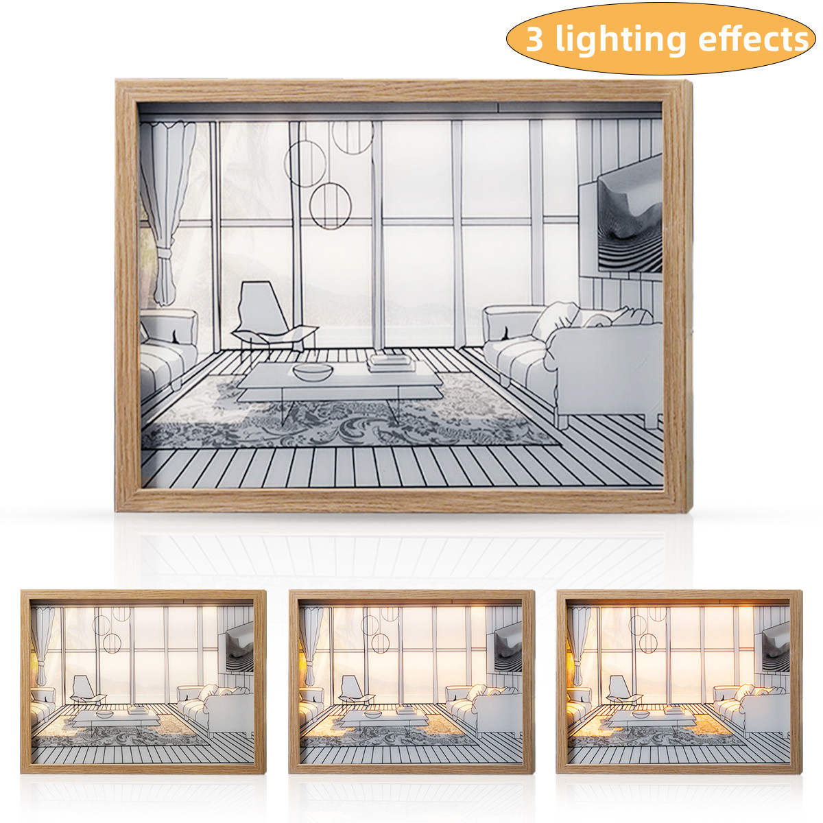 LED Lighted Flickering Daisy Tea Light Candle Canvas Wall Art 11.75" x ...