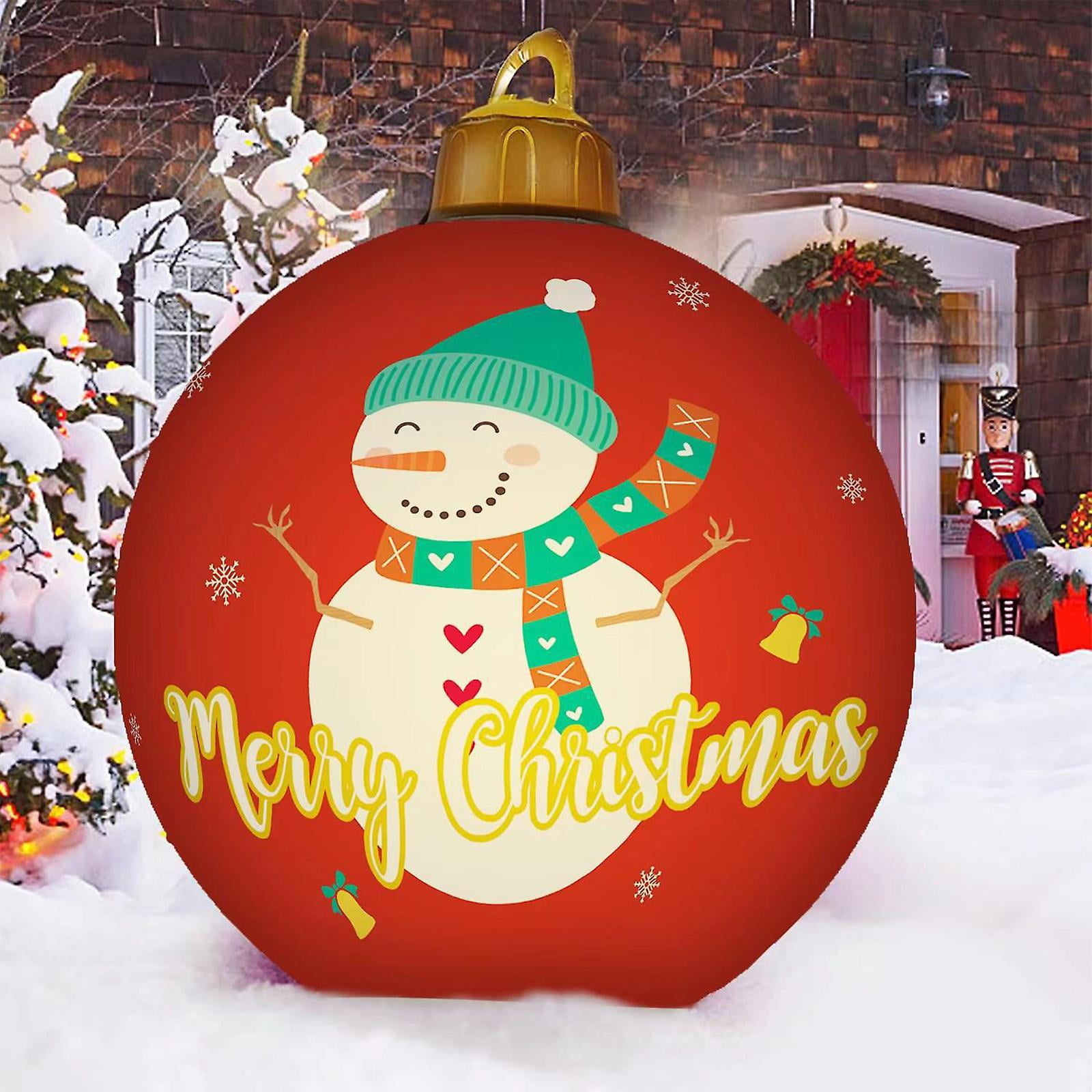 Light Up Pvc Inflatable Christmas Ball, 24 Inch Outdoor Christmas ...